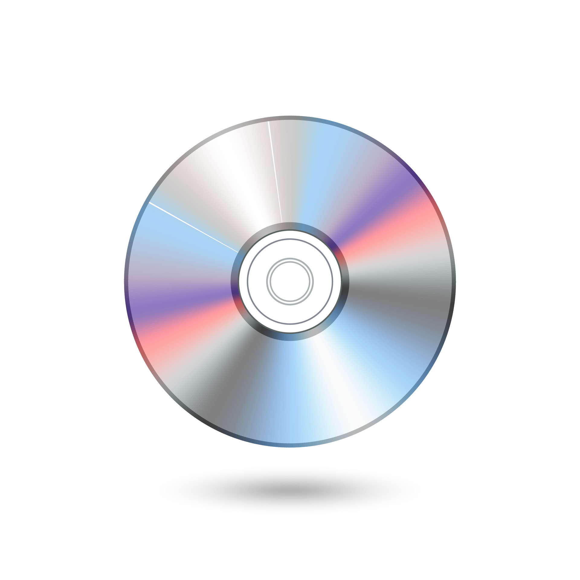Realistic vector cd icon. Design template. DVD or CD disc. Blue-ray technology vector ...
