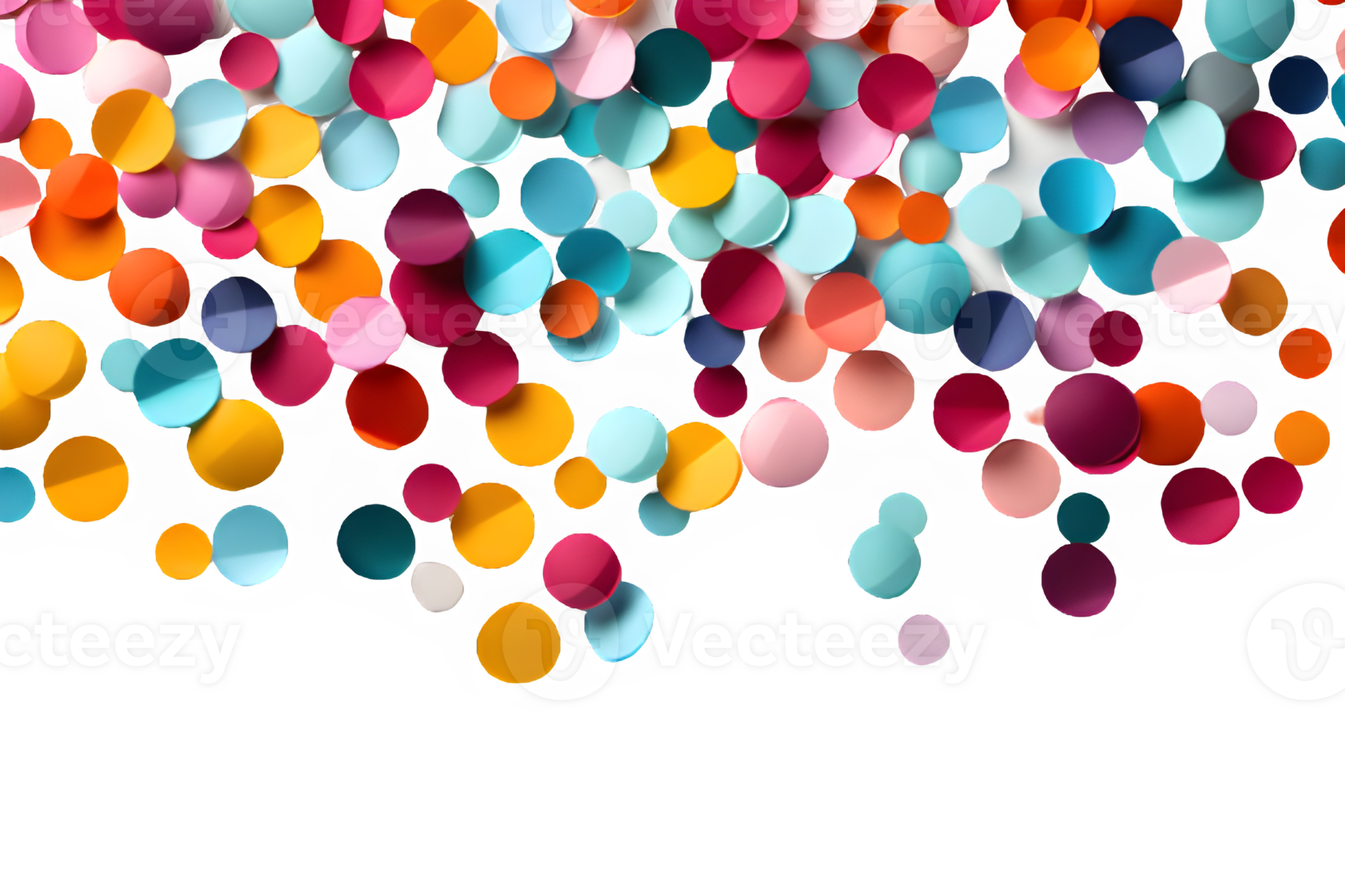 colorful confetti paper falling isolated on transparent background , confetti cut out ...