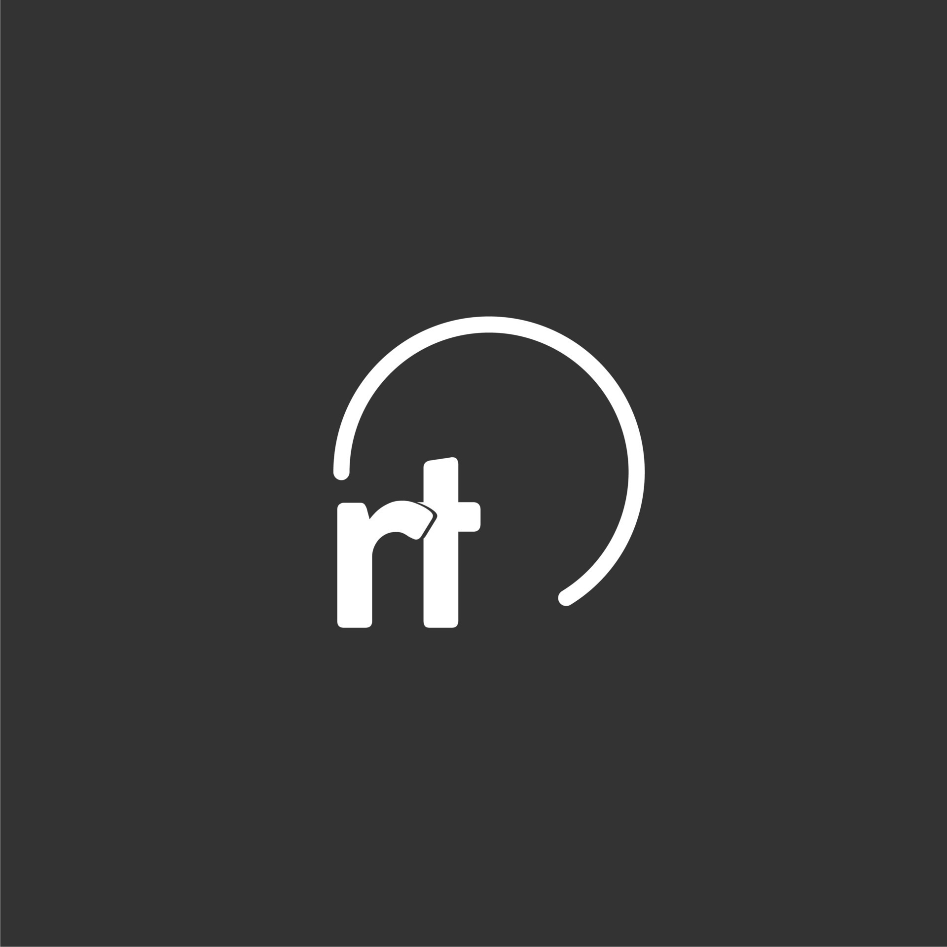 RT initial logo with rounded circle 27521311 Vector Art at Vecteezy