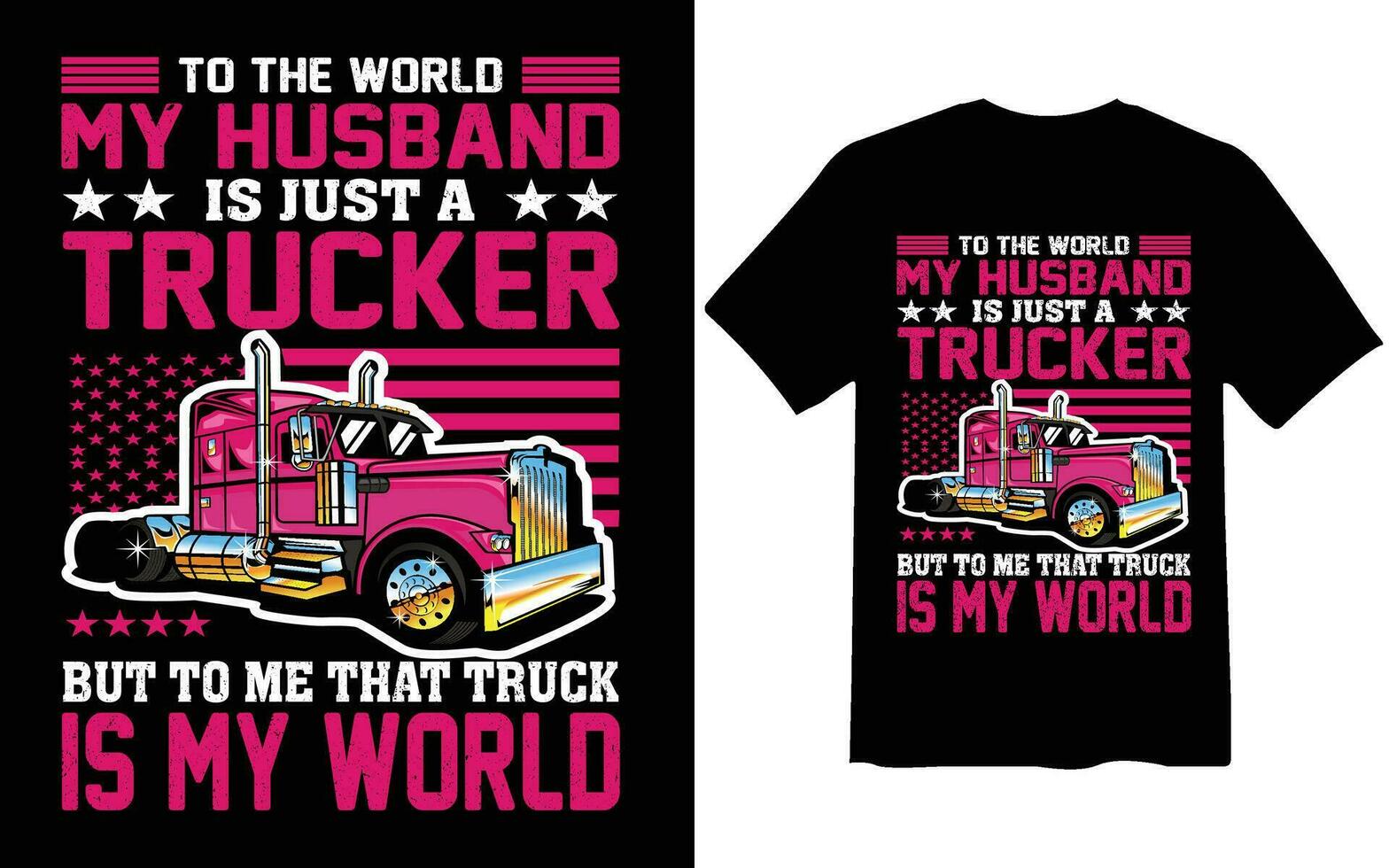 Truck Driver T Shirt Design Vector 27522476 Vector Art At Vecteezy