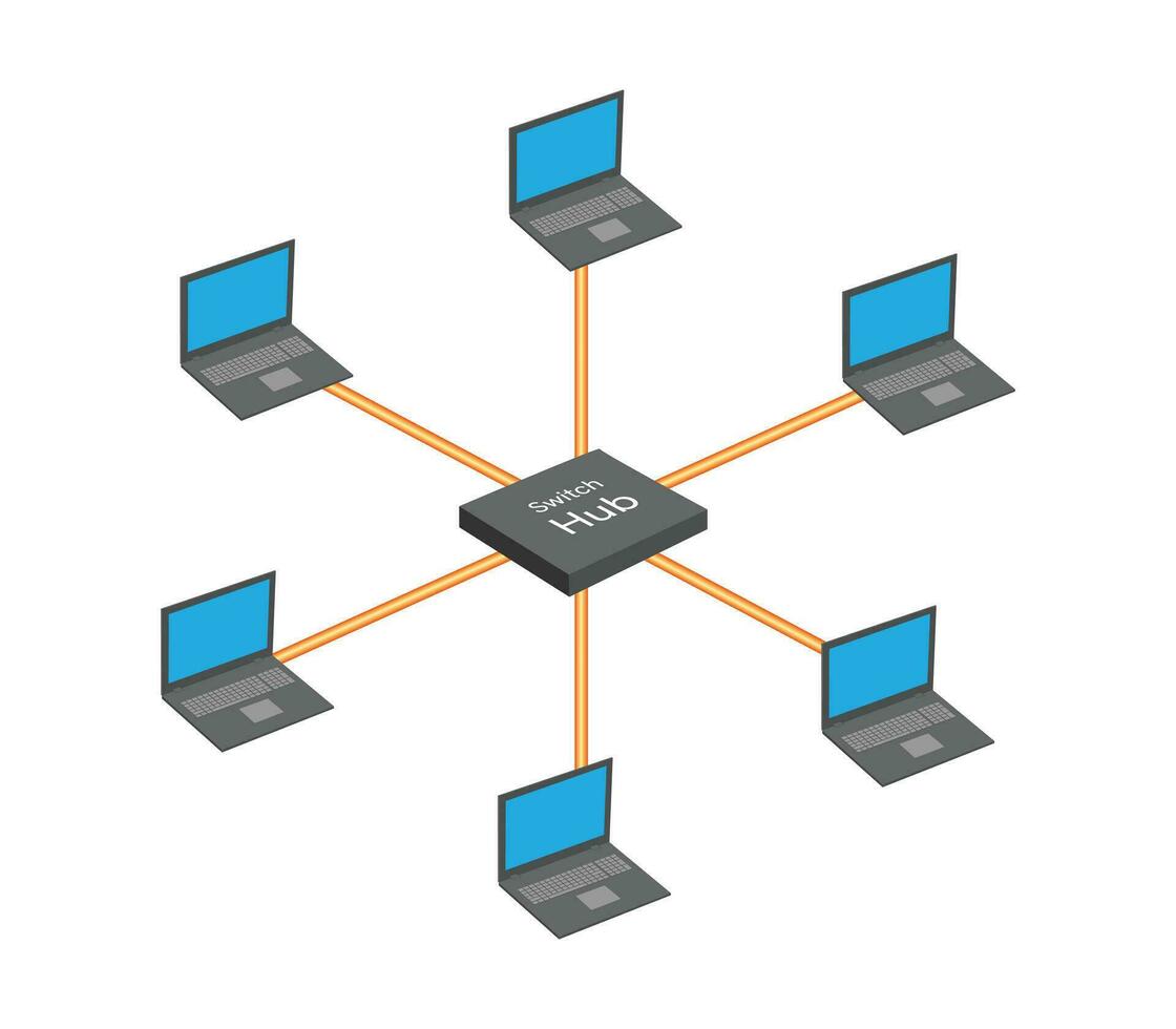 Start topology is a type of network topology 27526087 Vector Art at ... Start topology is a type of network topology 27526087 Vector Art at ...