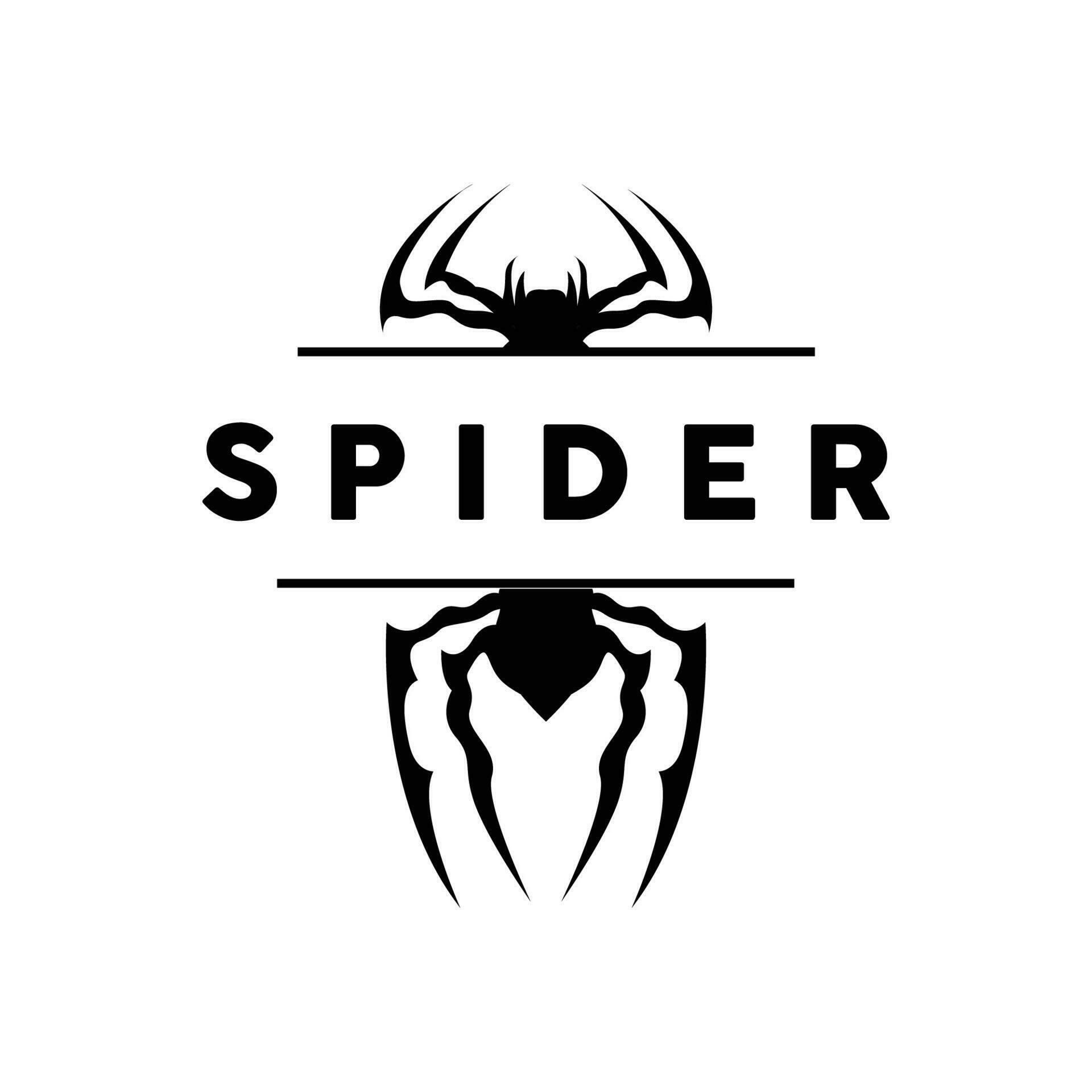 Spider Logo Animal Insect Symbol Design Simple Silhouette Illustration ...