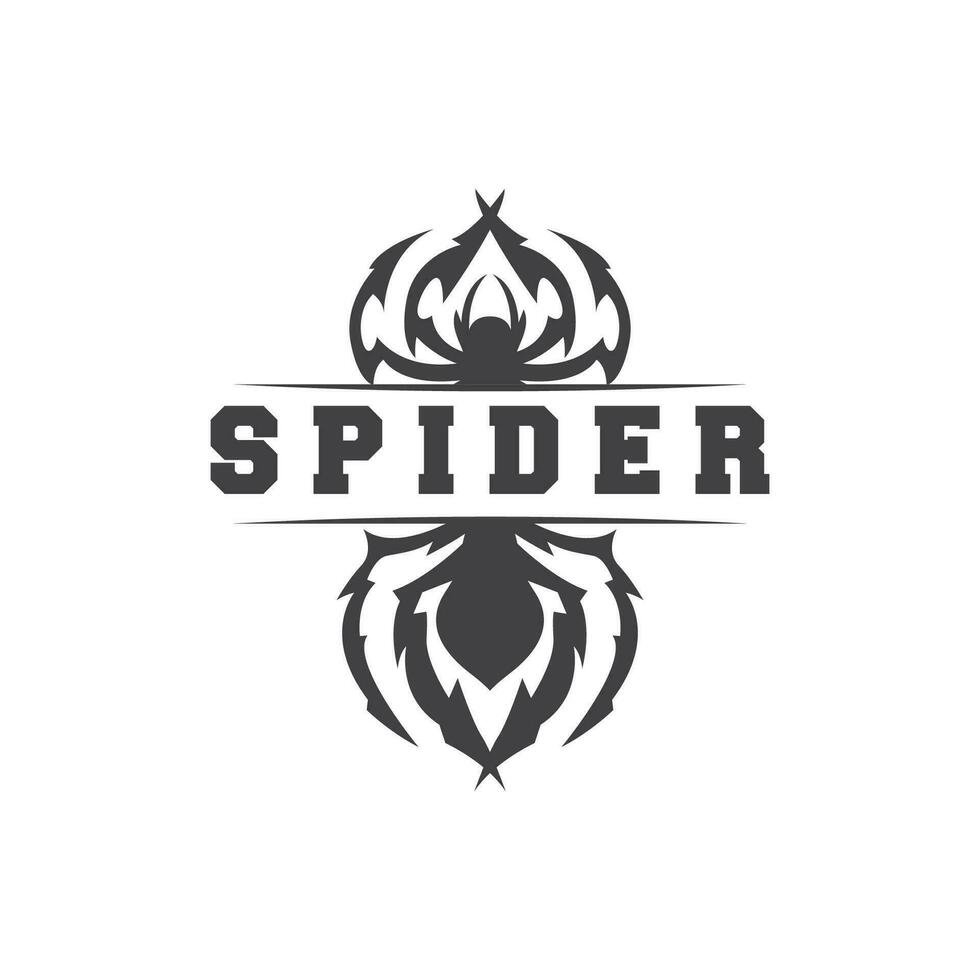 Spider Logo Animal Insect Symbol Design Simple Silhouette Illustration ...