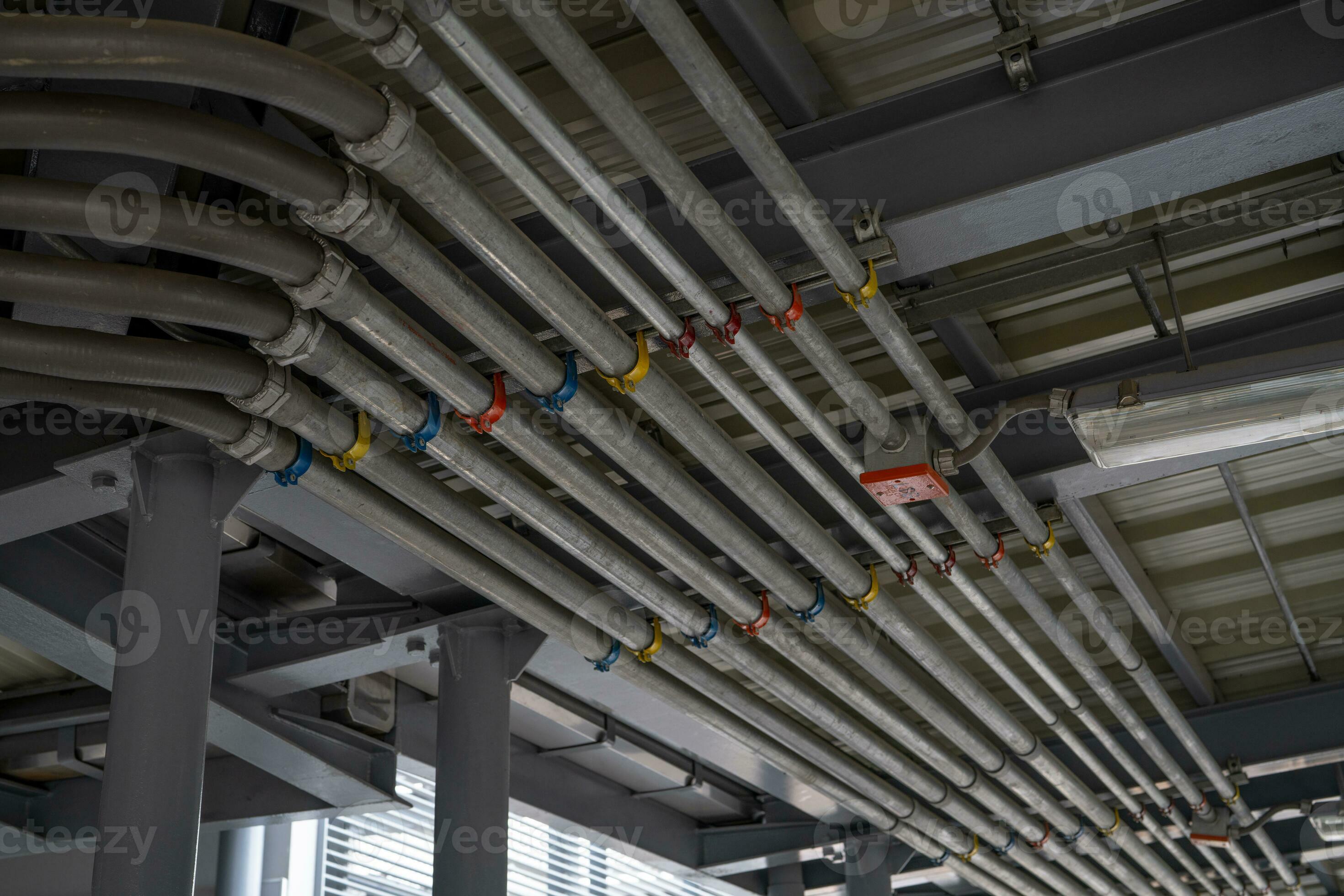 Electrical conduit system and tube of electric cable installed on ... Electrical conduit system and tube of electric cable installed on ...