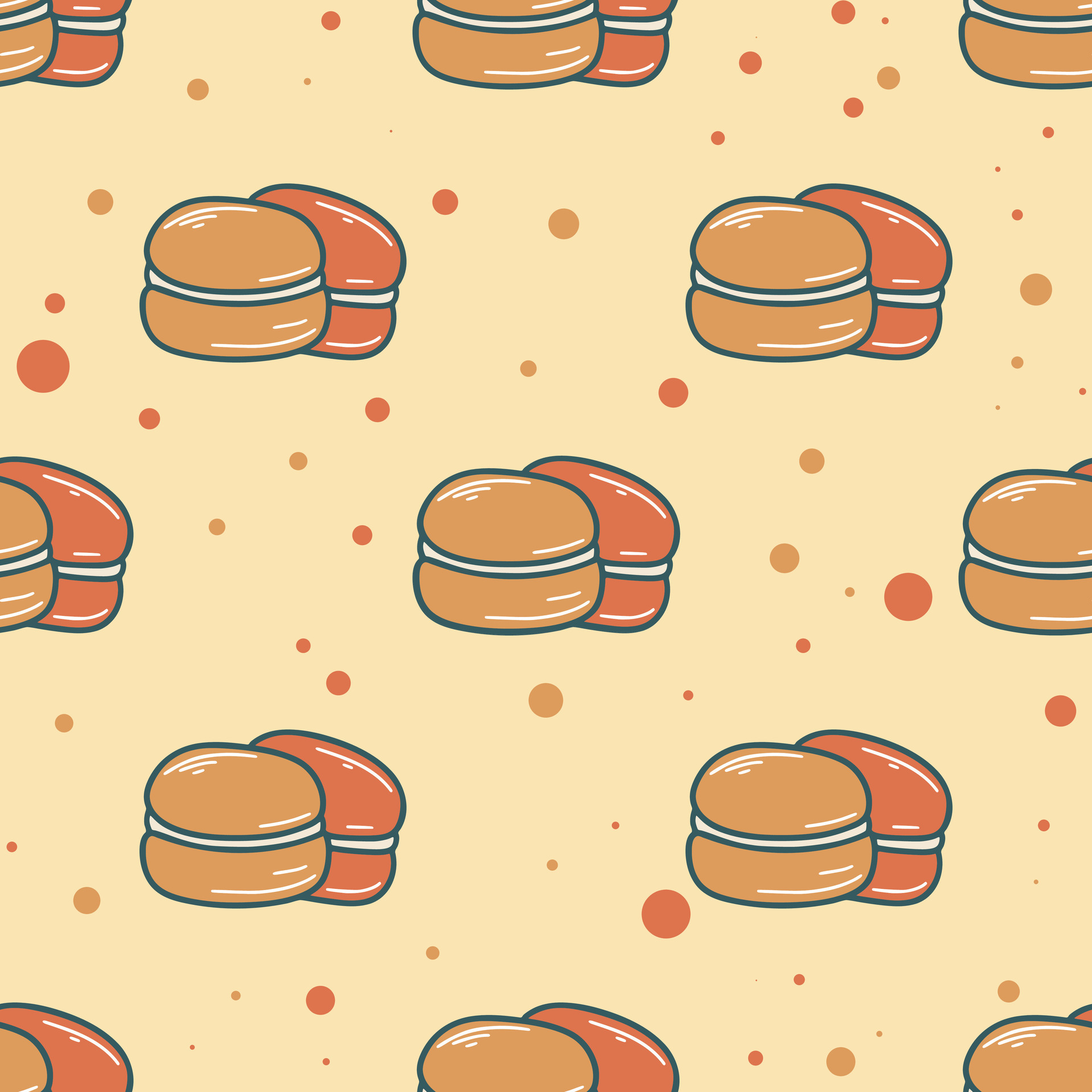 Hand drawn macarons seamless pattern 27531109 Vector Art at Vecteezy