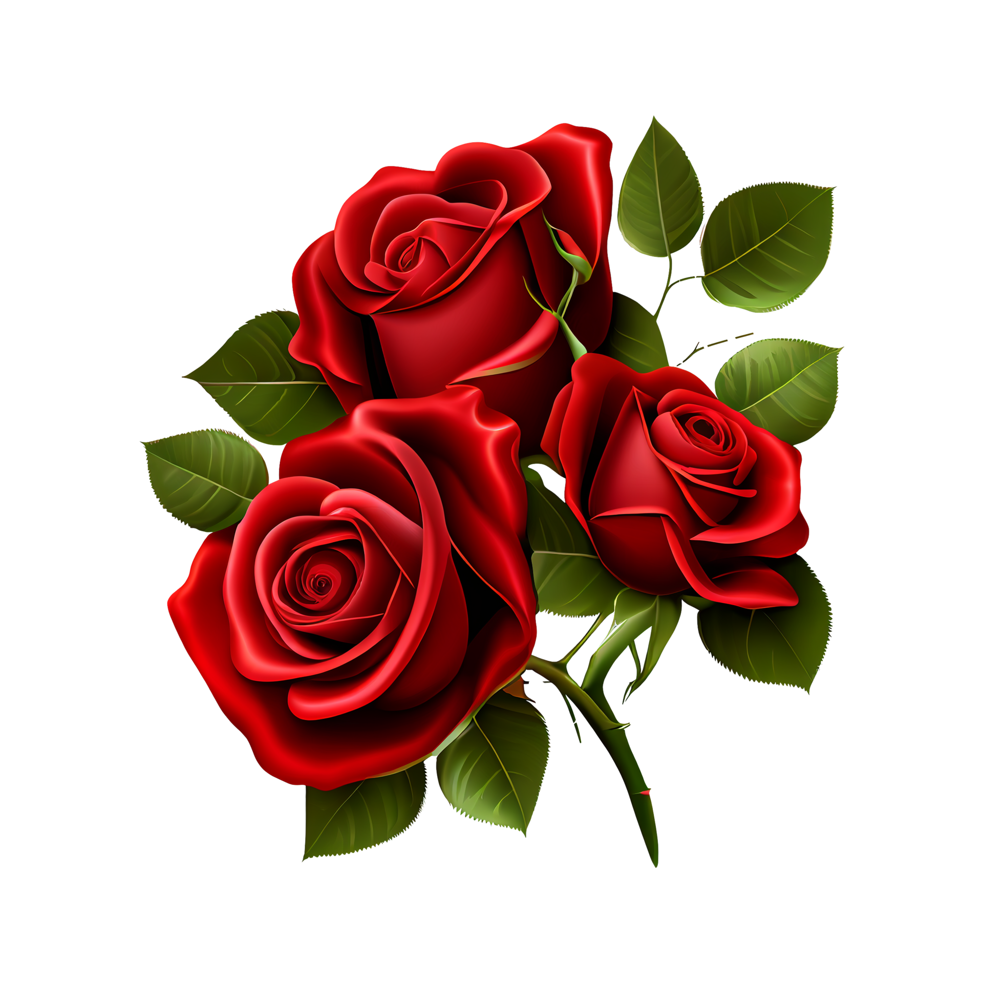 Red rose png, Red roses clipart, Red rose Transparent Background AI Generative 27536095 PNG