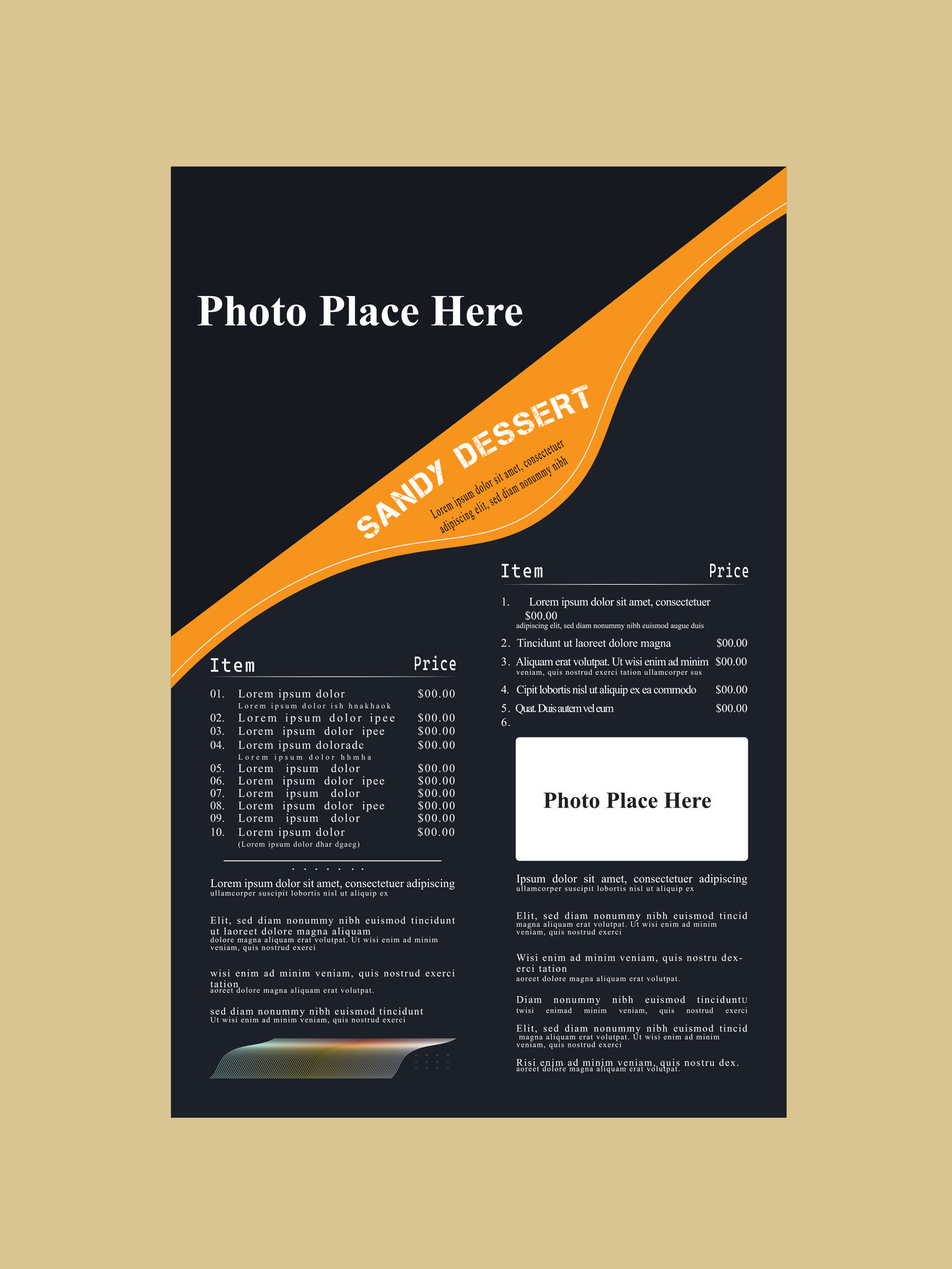 vector restaurant menu template flat design 27538179 Vector Art at Vecteezy