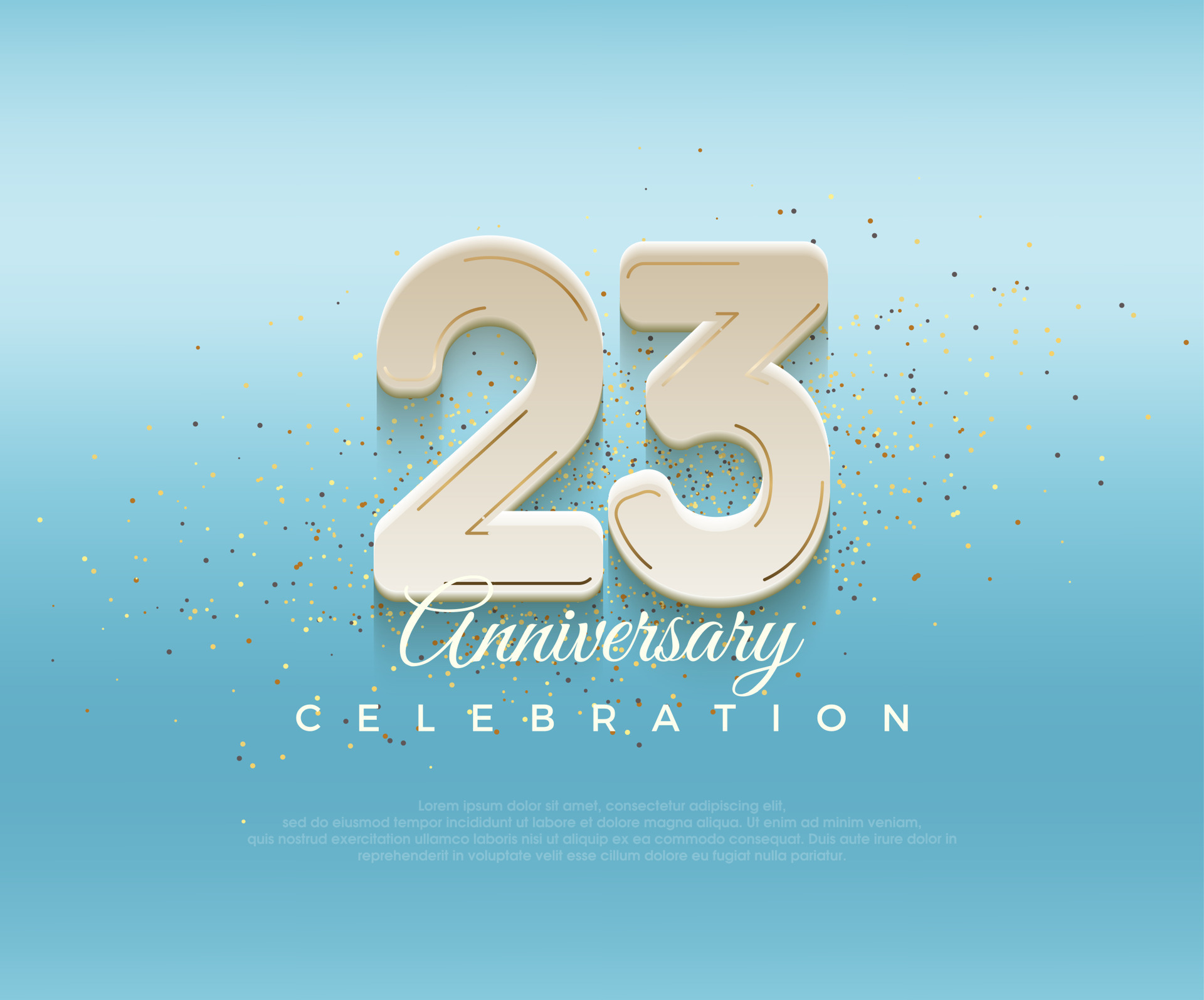 moderno negrita número 23 aniversario. prima diseño para celebracion. prima vector para póster ...