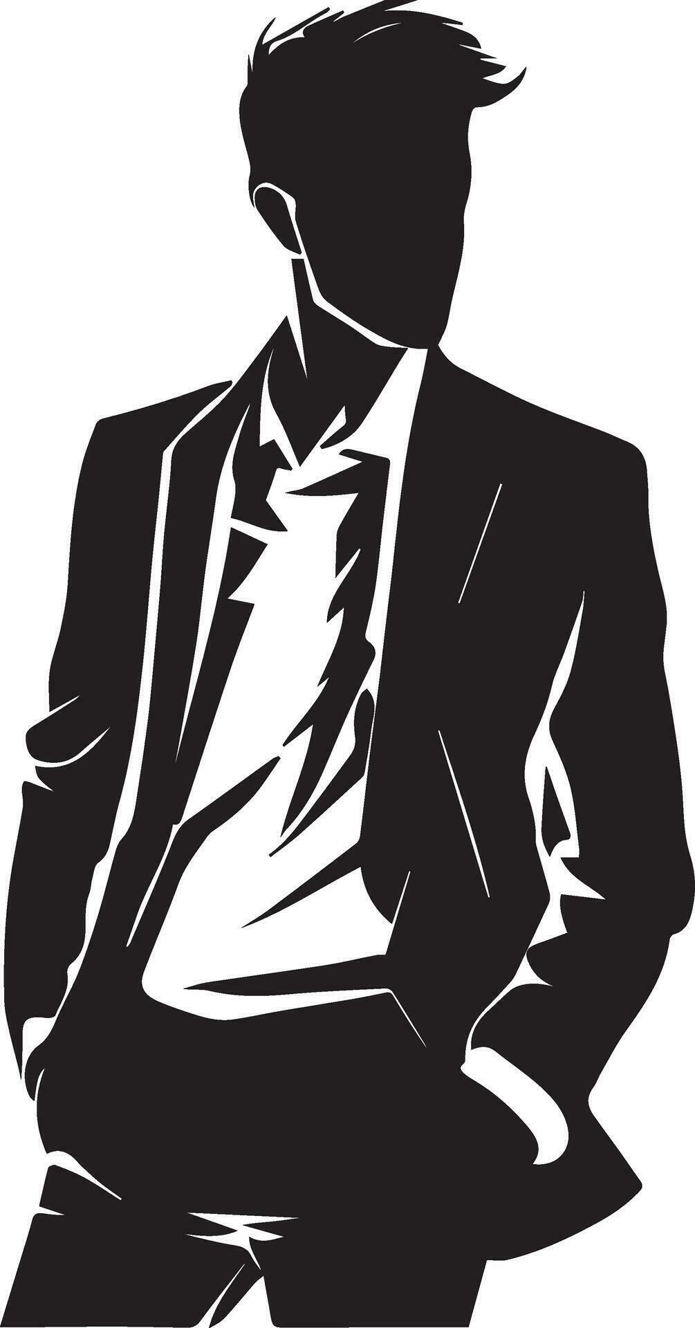 Stylish man vector silhouette illustration 27543541 Vector Art at Vecteezy