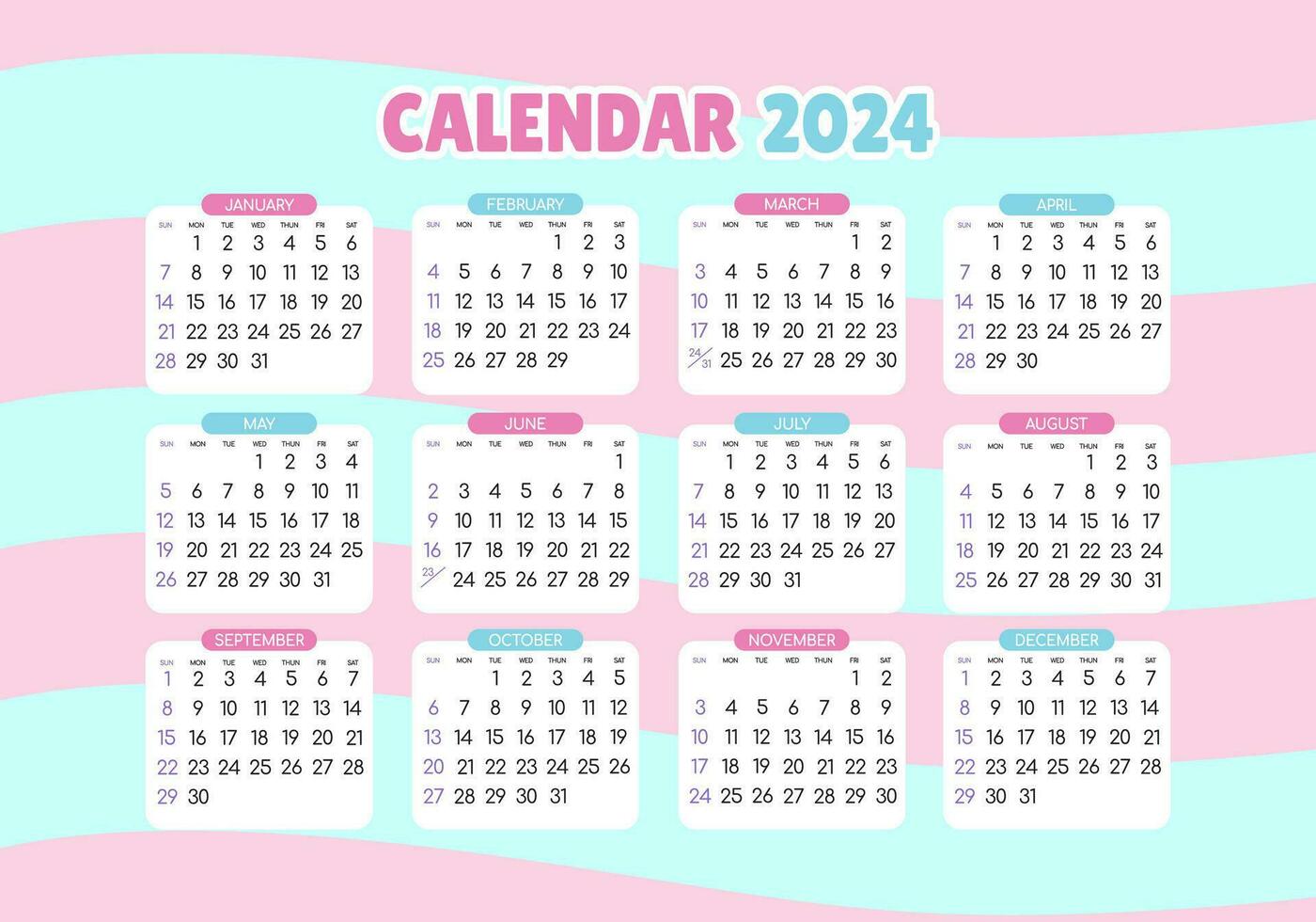 Calendar 2024 - All months - National Holidays. Calendar commemorative ... Calendar 2024 - All months - National Holidays. Calendar commemorative ...
