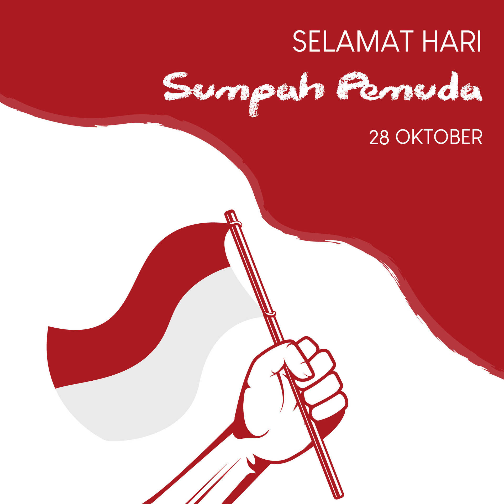 Indonesian Sumpah Pemuda Day Illustration Background Design Indonesian Sumpah Pemuda Day