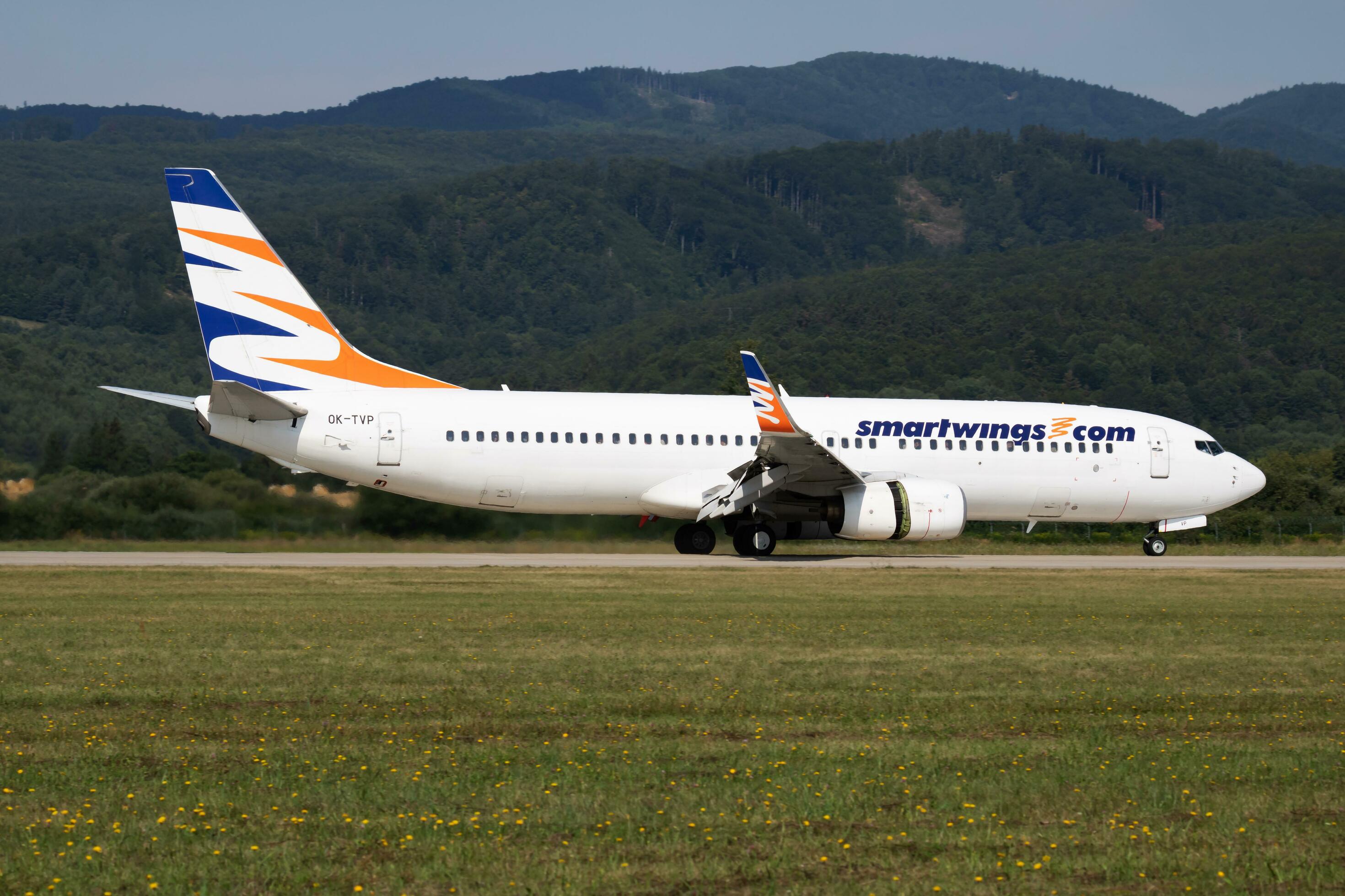 Smartwings Boeing 737-800 OK-TVP passenger plane at SIAF Slovak International Air Fest 2019 ...