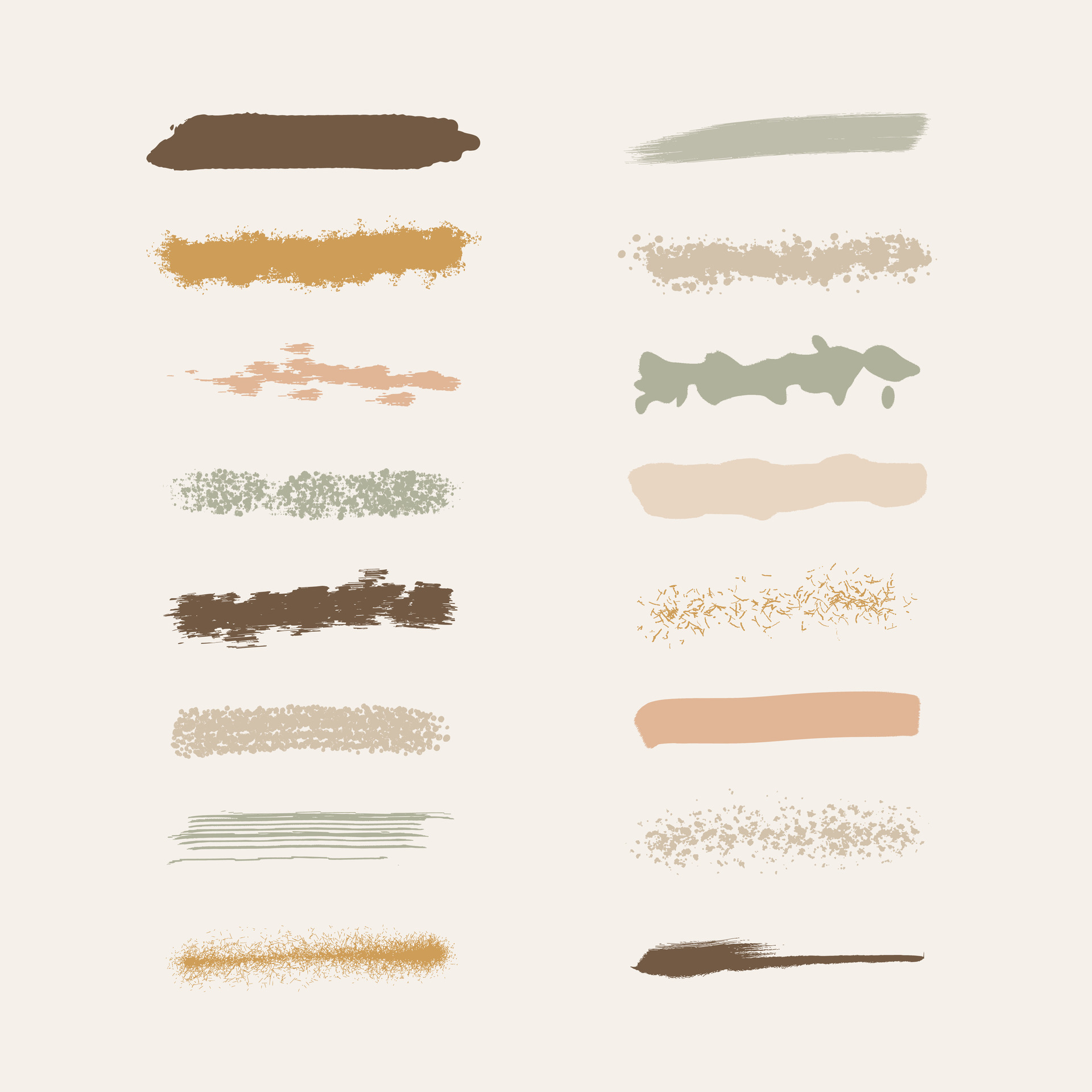 Vector Hand Drawn Flat Abstract Brush Stroke Collection 27561460 Vector ...