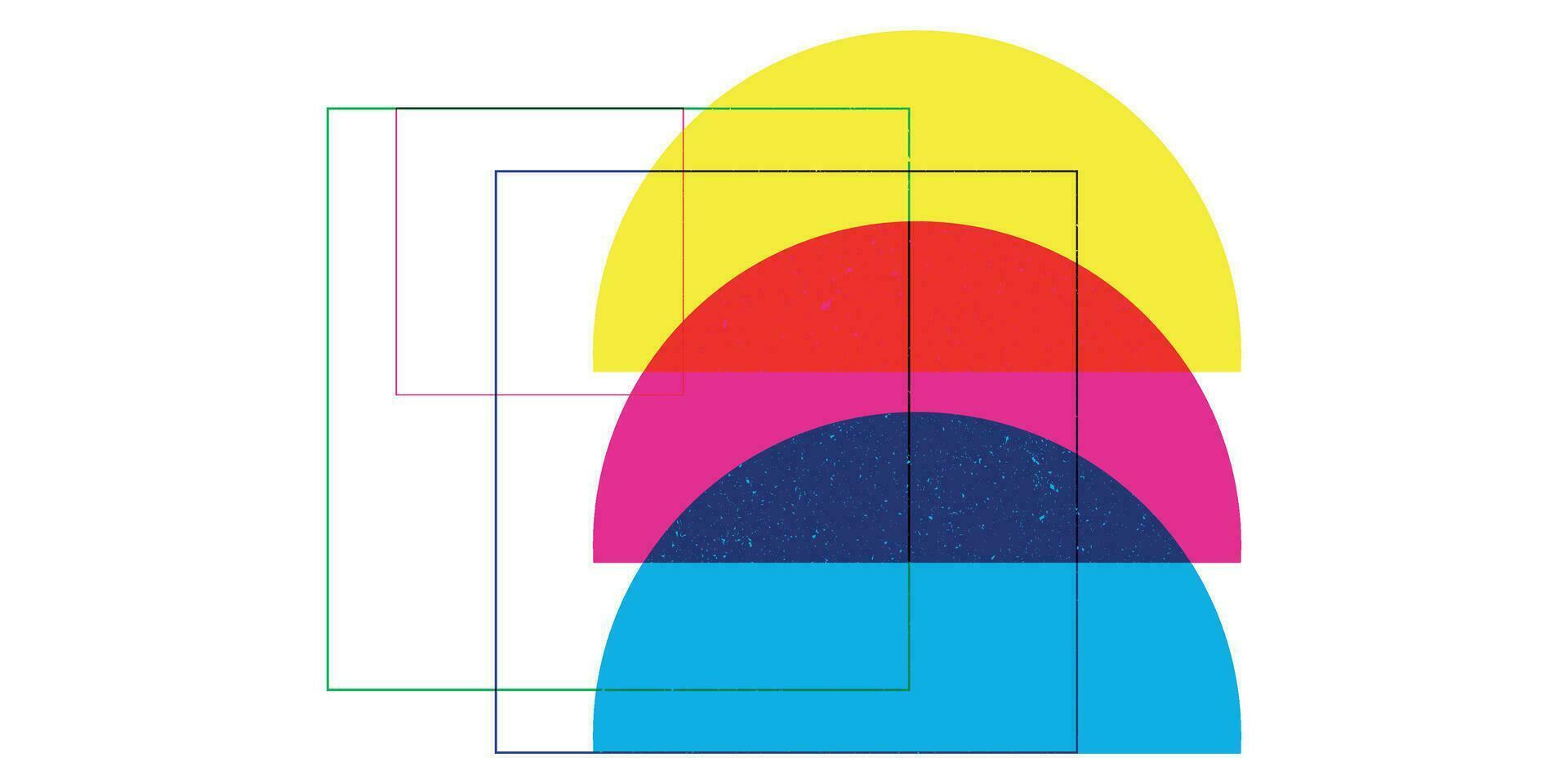 Risograph effect Abstract Geometric shapes.Geometric Abstract Shapes risograph texture.Risograph ...