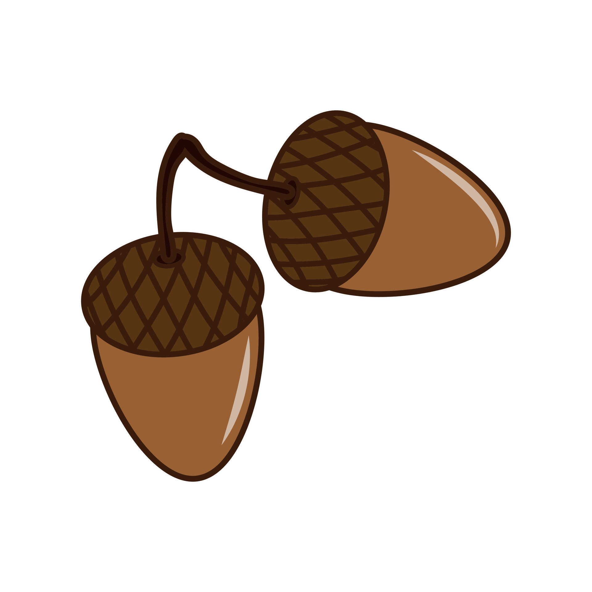 Cute clipart in autumn style with a acorn 27570336 Vector Art at Vecteezy