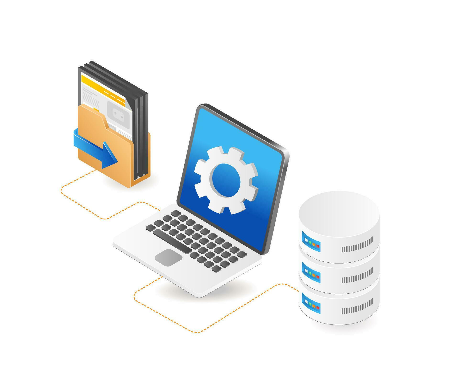Process database server computer 27570710 Vector Art at Vecteezy