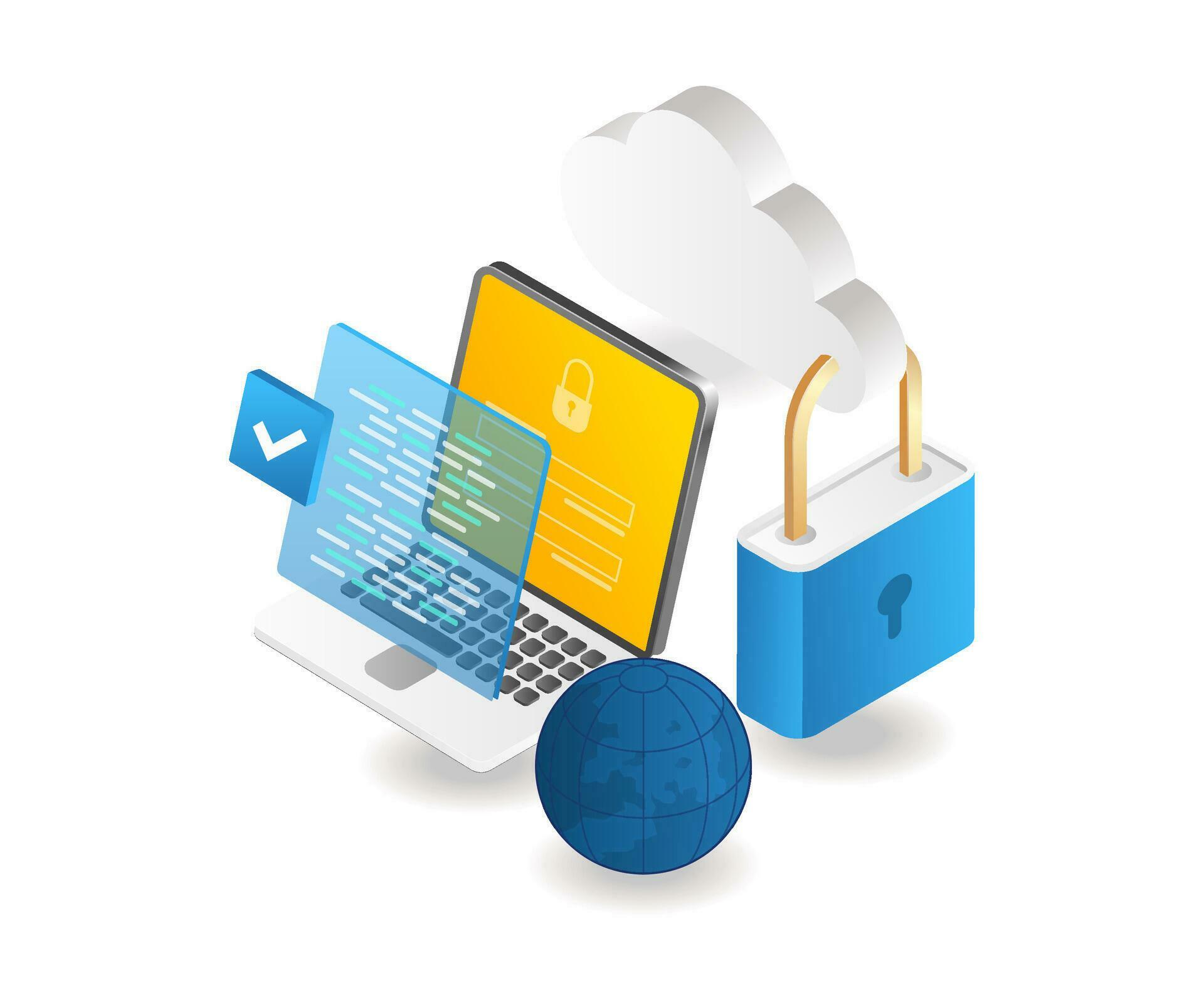 Cloud server security programming language 27570758 Vector Art at Vecteezy