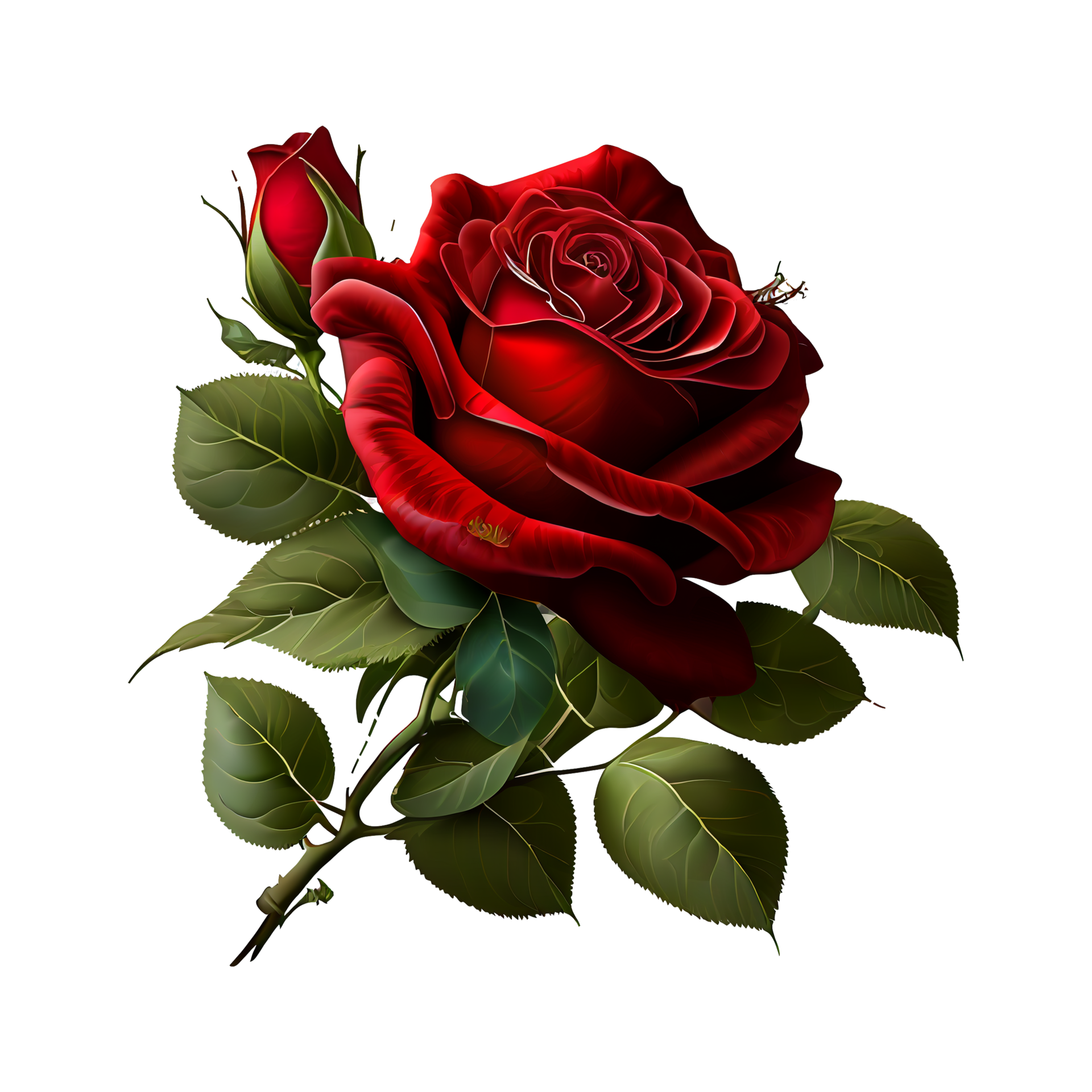 Red rose png, Red roses clipart, Red rose Transparent Background AI Generative 27572368 PNG