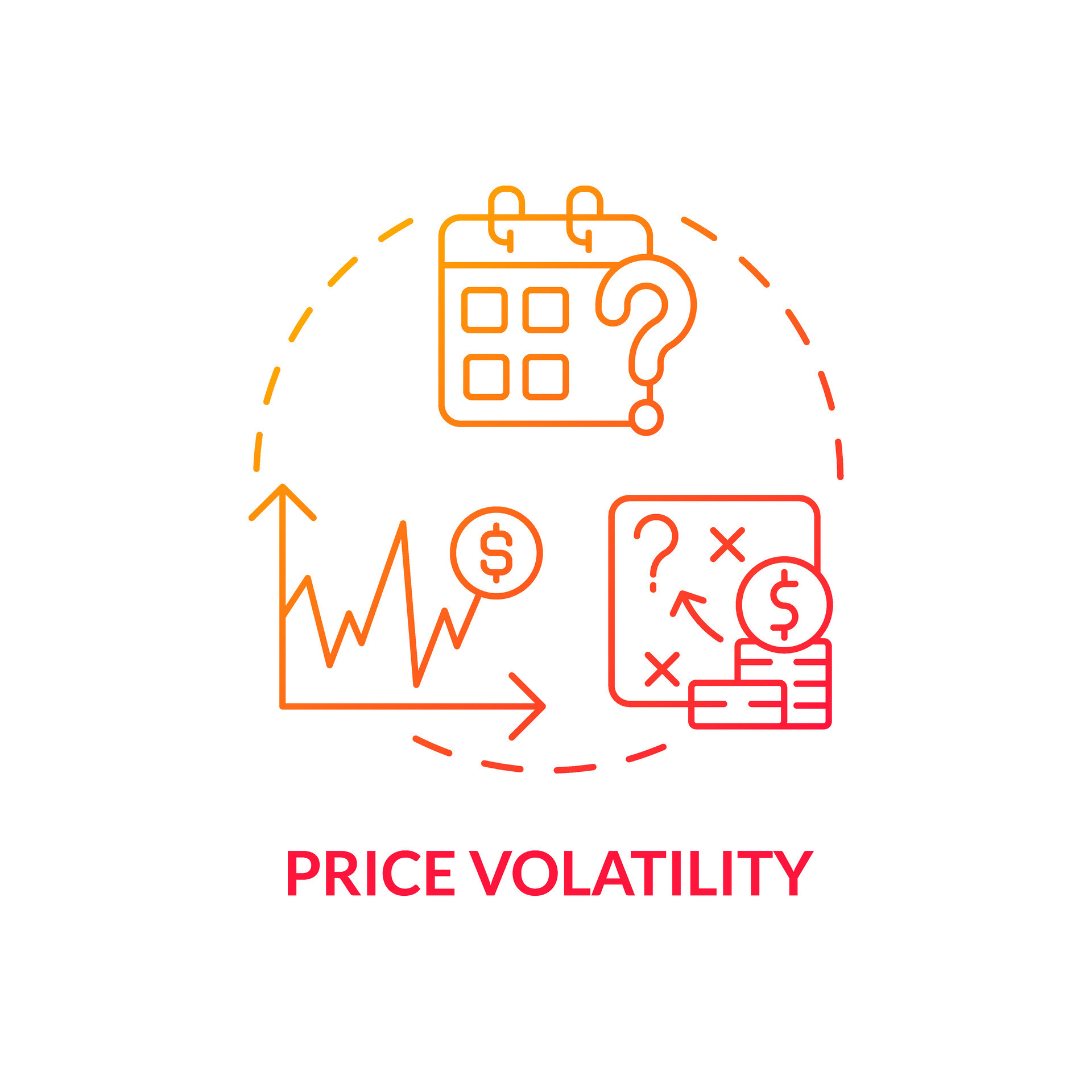 Gradient Price Volatility Icon Representing Heatflation Concept Isolated Vector Thin Line