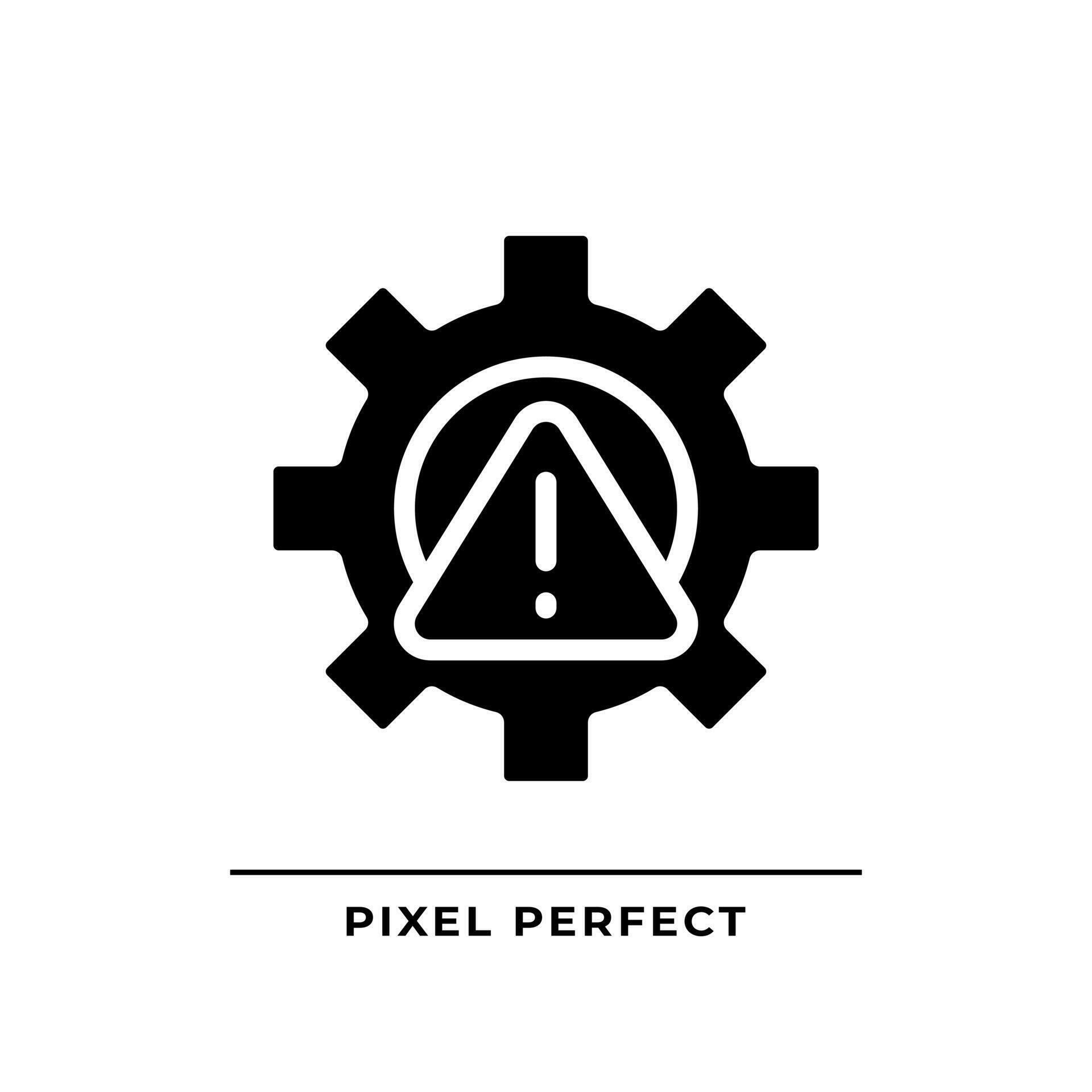 Setup error black glyph icon. Technical problem. System failure ...