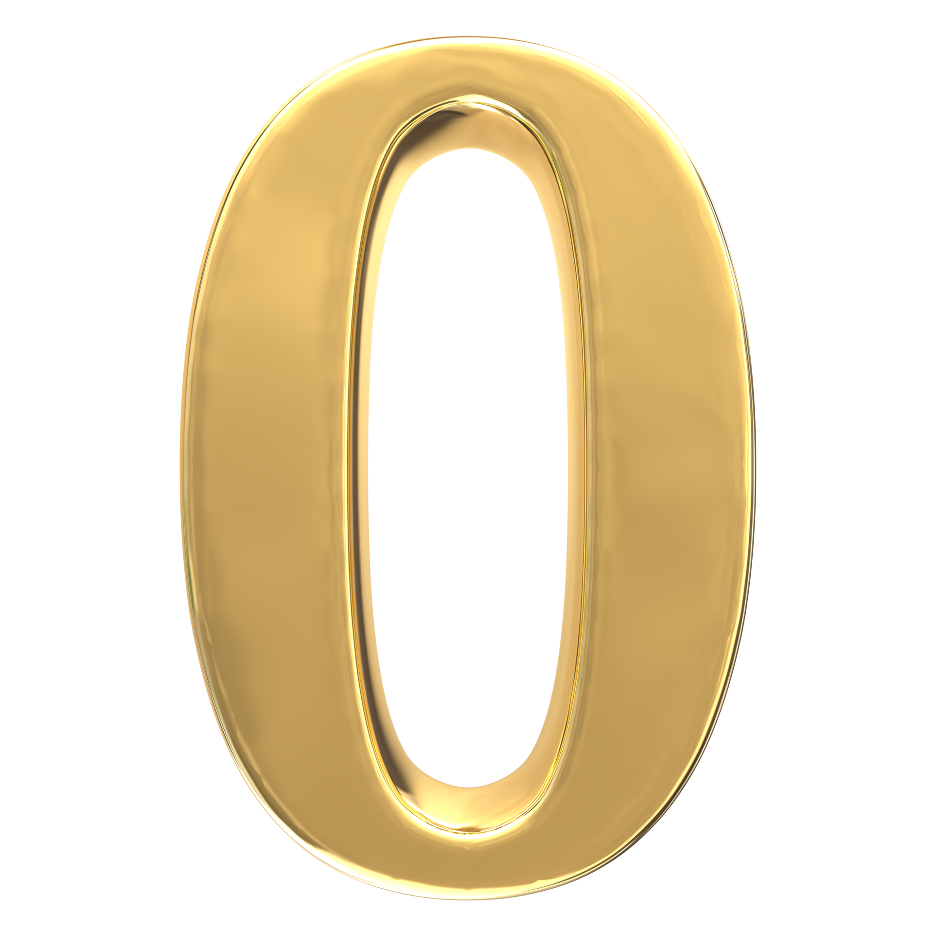 Gold Number 0 Png 27574631 PNG