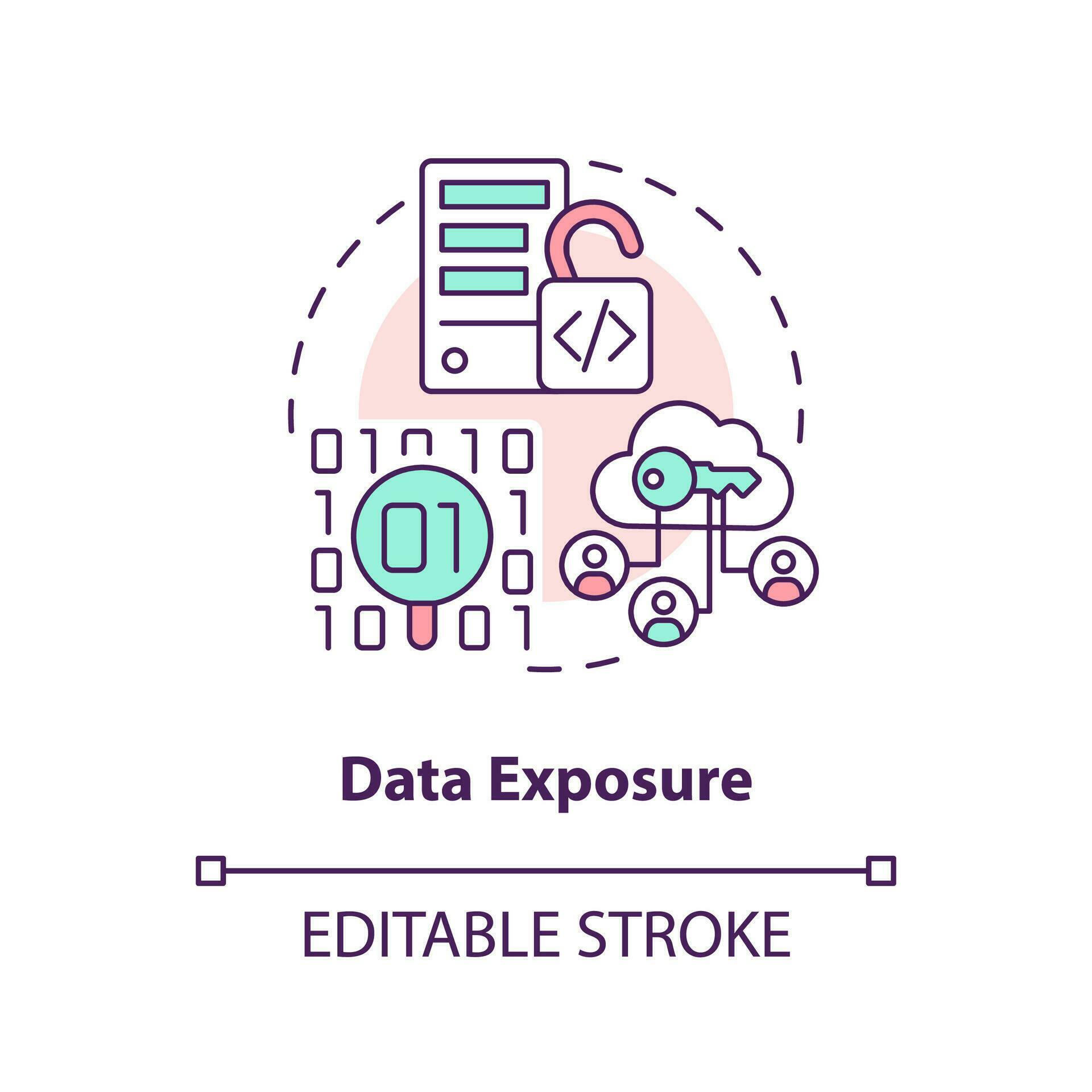 Data exposure concept icon. Procedural programming abstract idea thin line illustration ...