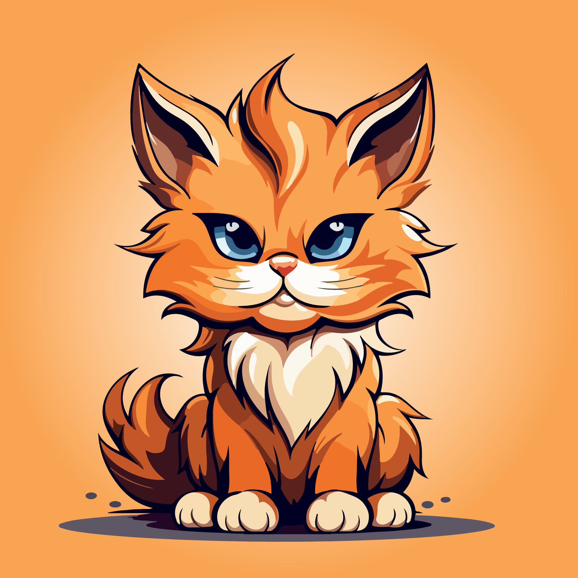 American Bobtail Cat Breed Character Cartoon 27576674 Vector Art At Vecteezy