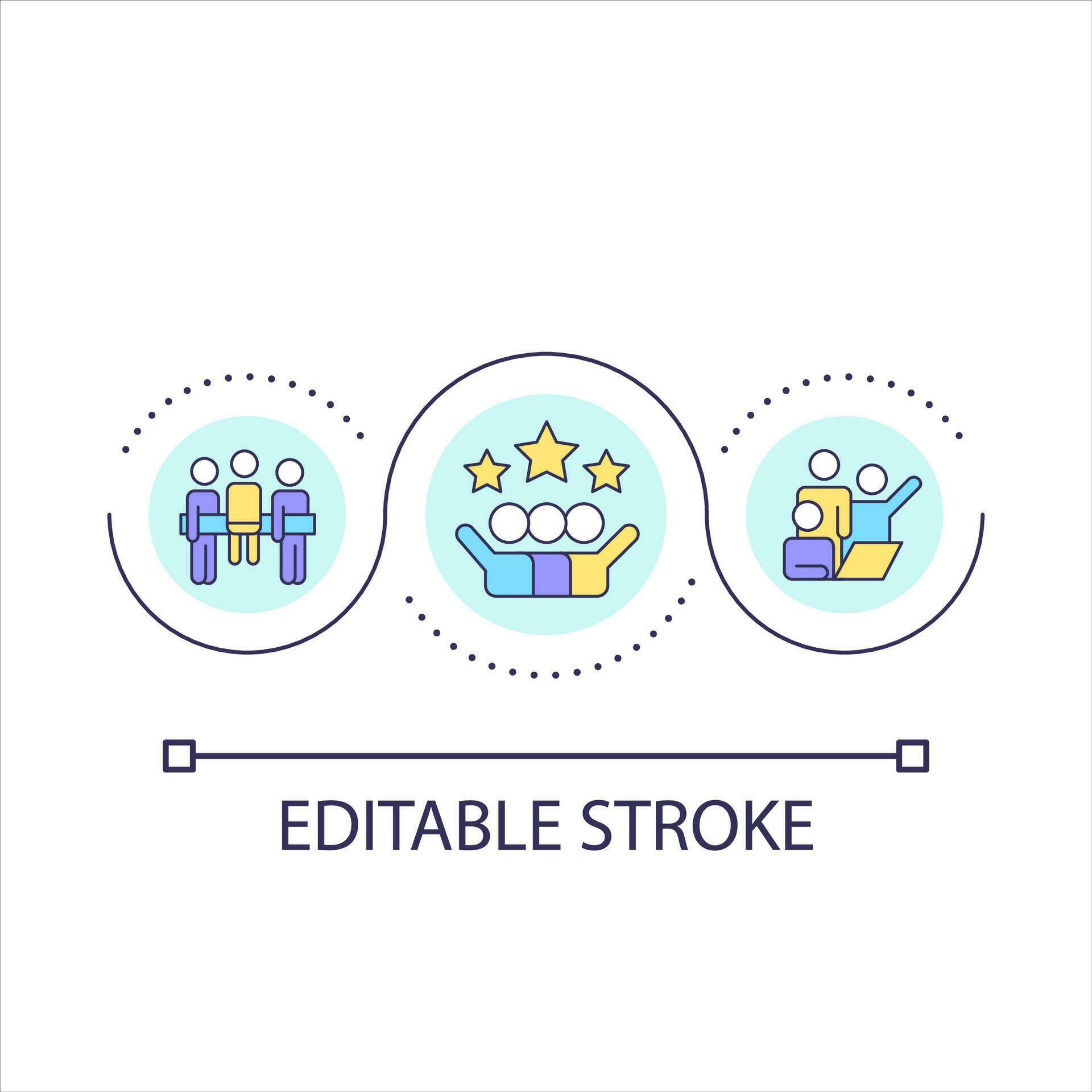 Teamwork Collaboration Loop Concept Icon Friendly Work Environment Supportive Relations At