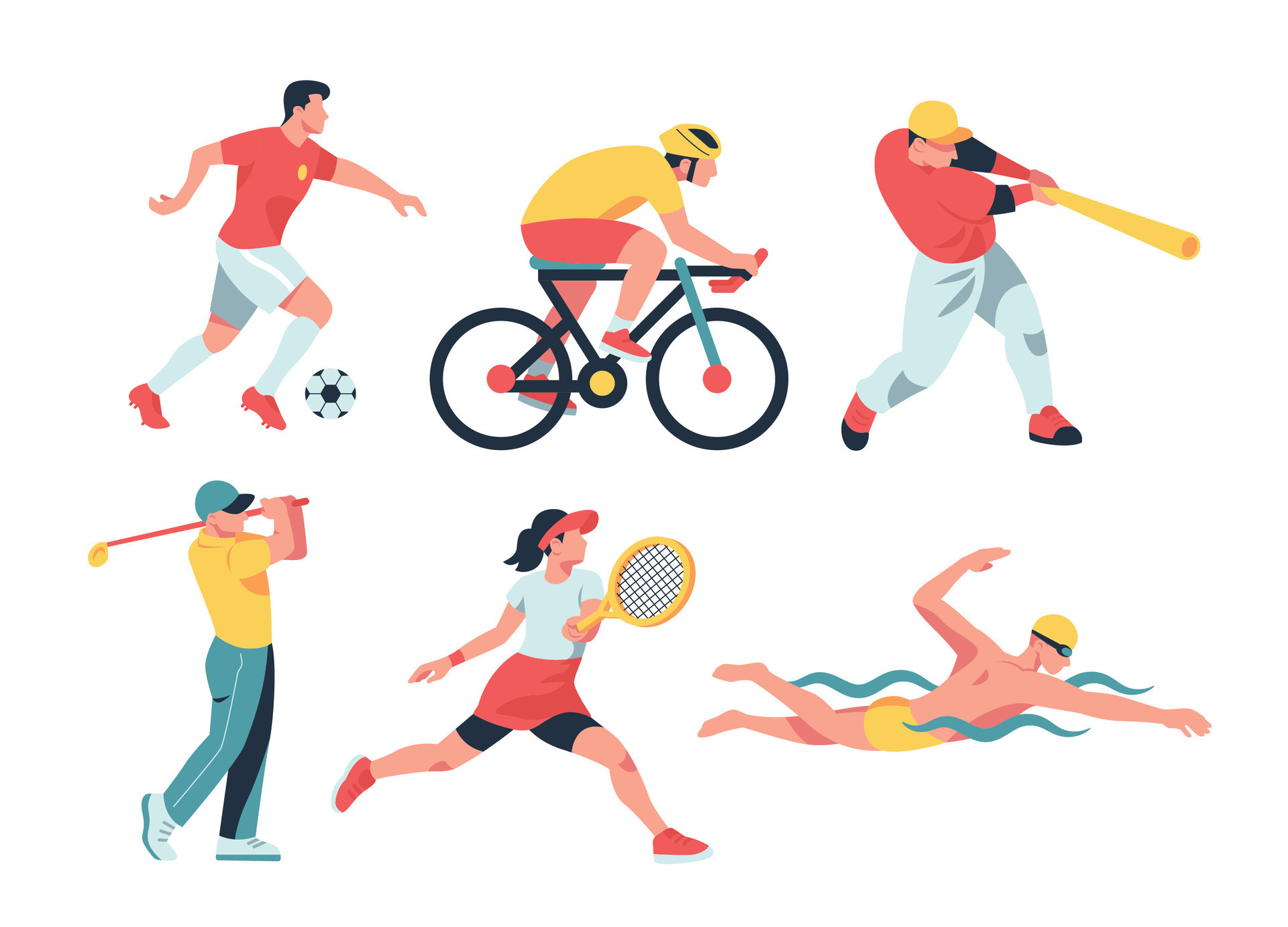 deporte colección vector ilustración de un variedad de Deportes ...