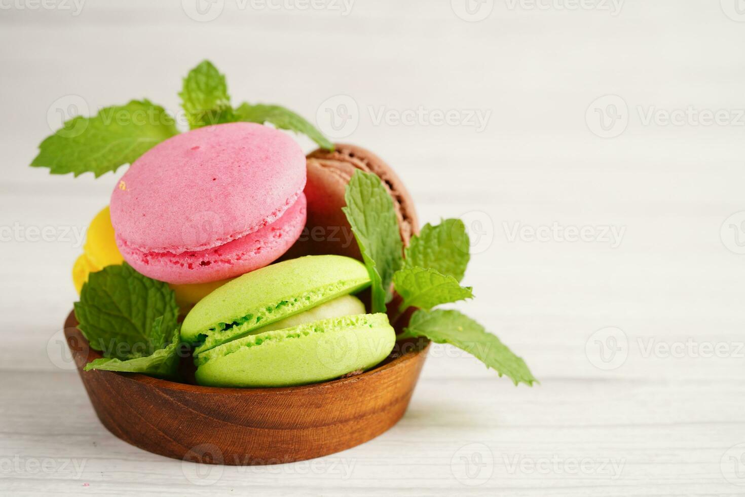 Macaron Or French Macaroon Dessert Cake And Cookies On The Celebrated Birthday 27579188 Stock