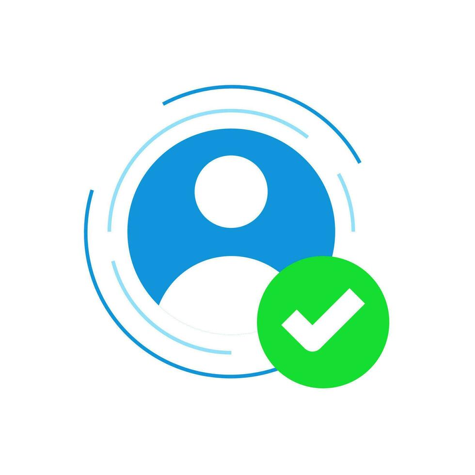 User account verified successfully concept illustration flat design ...