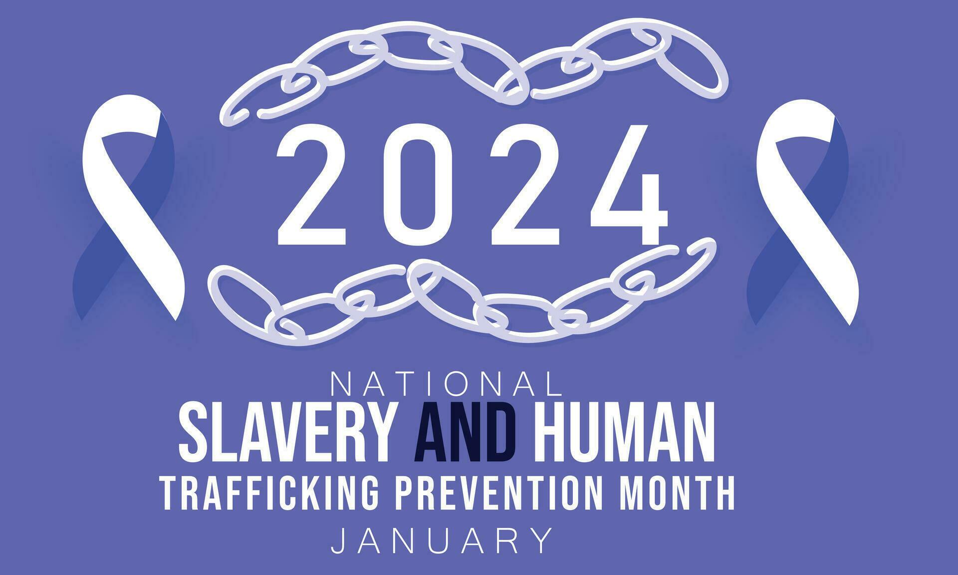 National Slavery And Human Trafficking Prevention Month Background