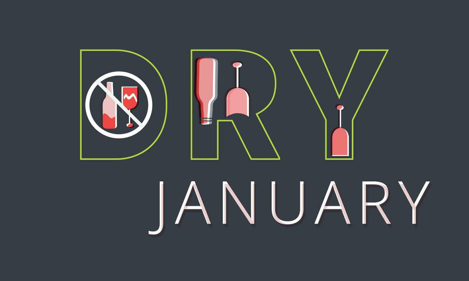 Dry January. background, banner, card, poster, template. Vector illustration. 27599357 Vector ...
