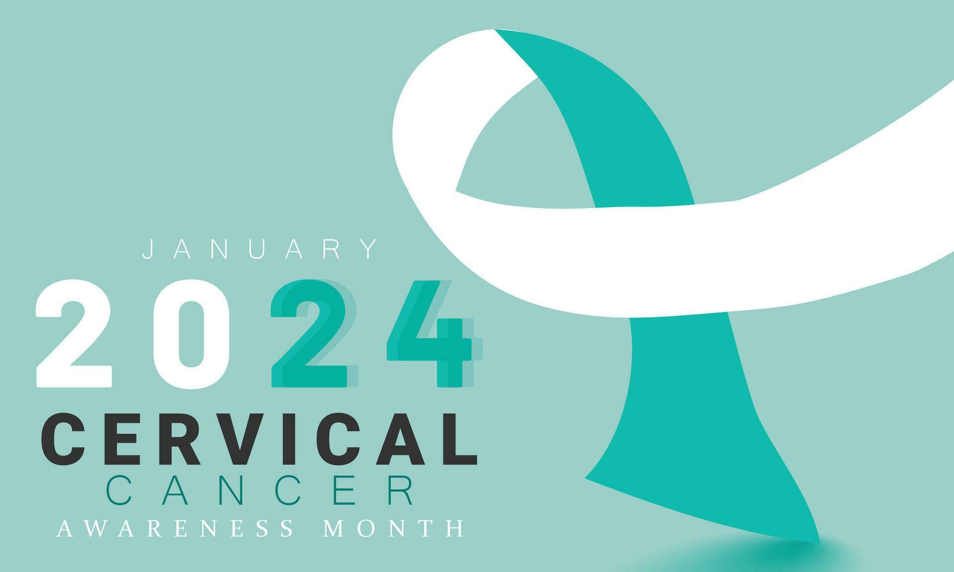 Cervical Cancer Awareness Month Background Banner Card Poster