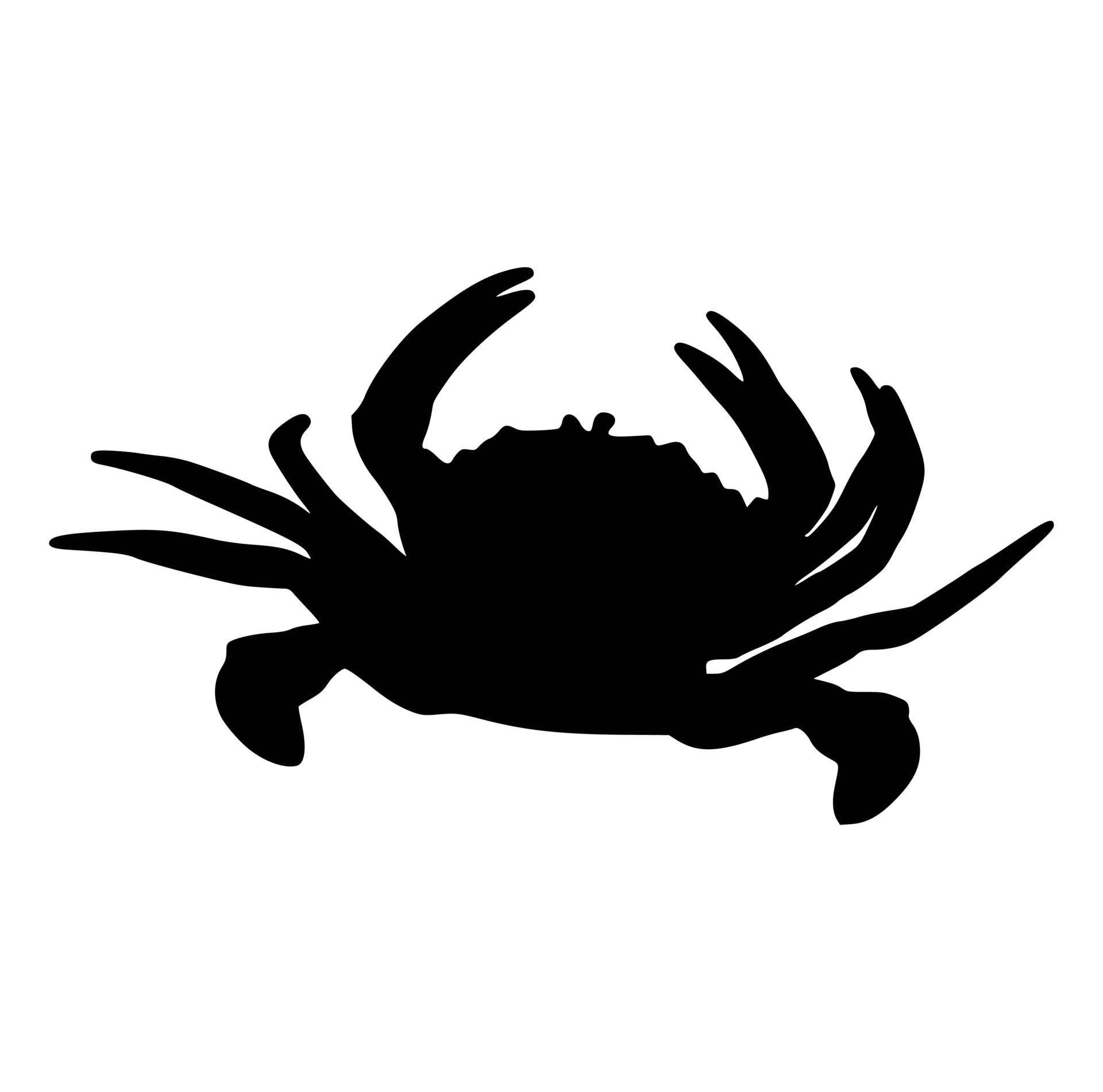 Crab Silhouette Logo Isolated Crab On White Background 27604767 Vector Art At Vecteezy