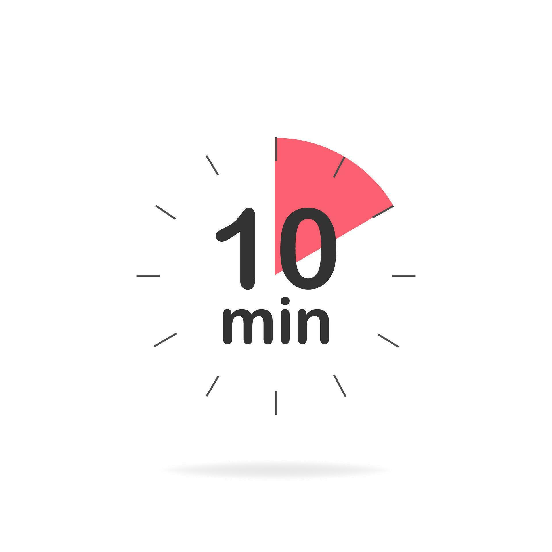 10 minutes timer. Stopwatch symbol in flat style. Editable isolated ... 10 minutes timer. Stopwatch symbol in flat style. Editable isolated ...