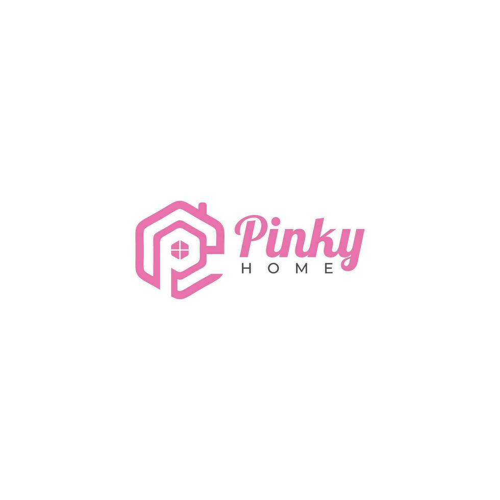 Pinky Home Logo Design Vector 27609362 Vector Art at Vecteezy
