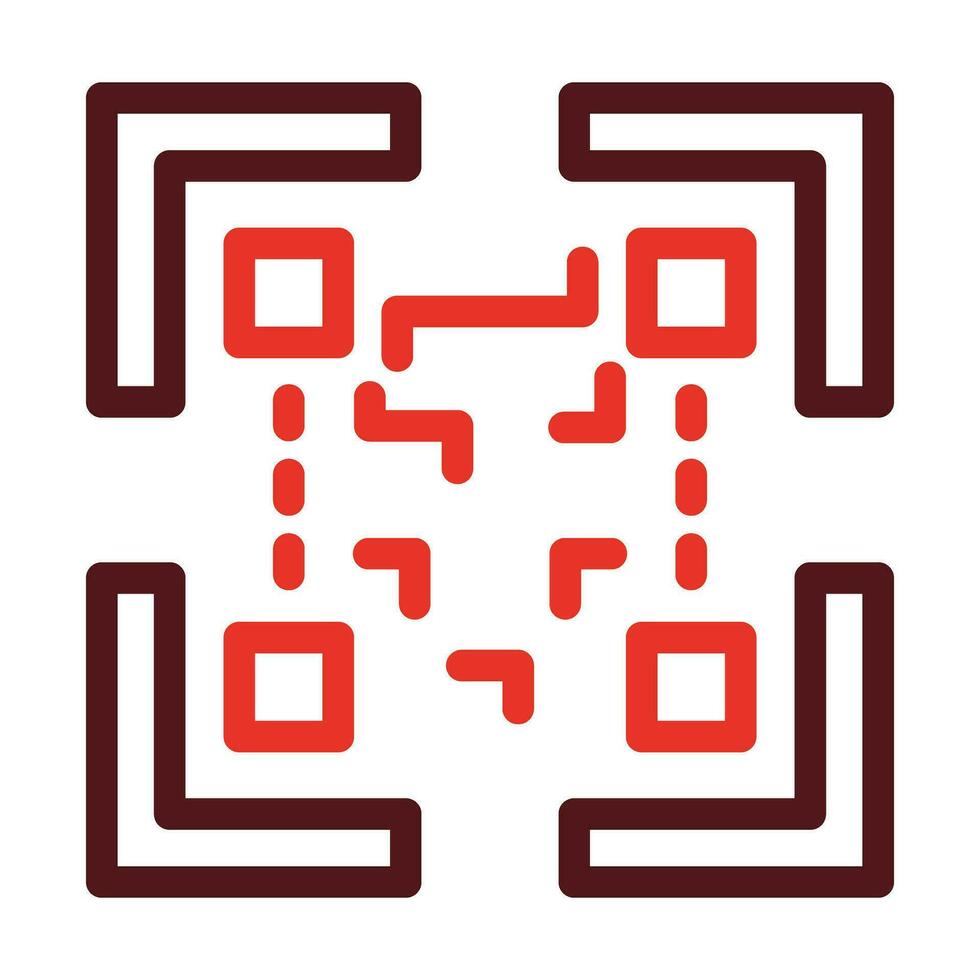Qr Code Thick Line Two Color Icons For Personal And Commercial Use ...