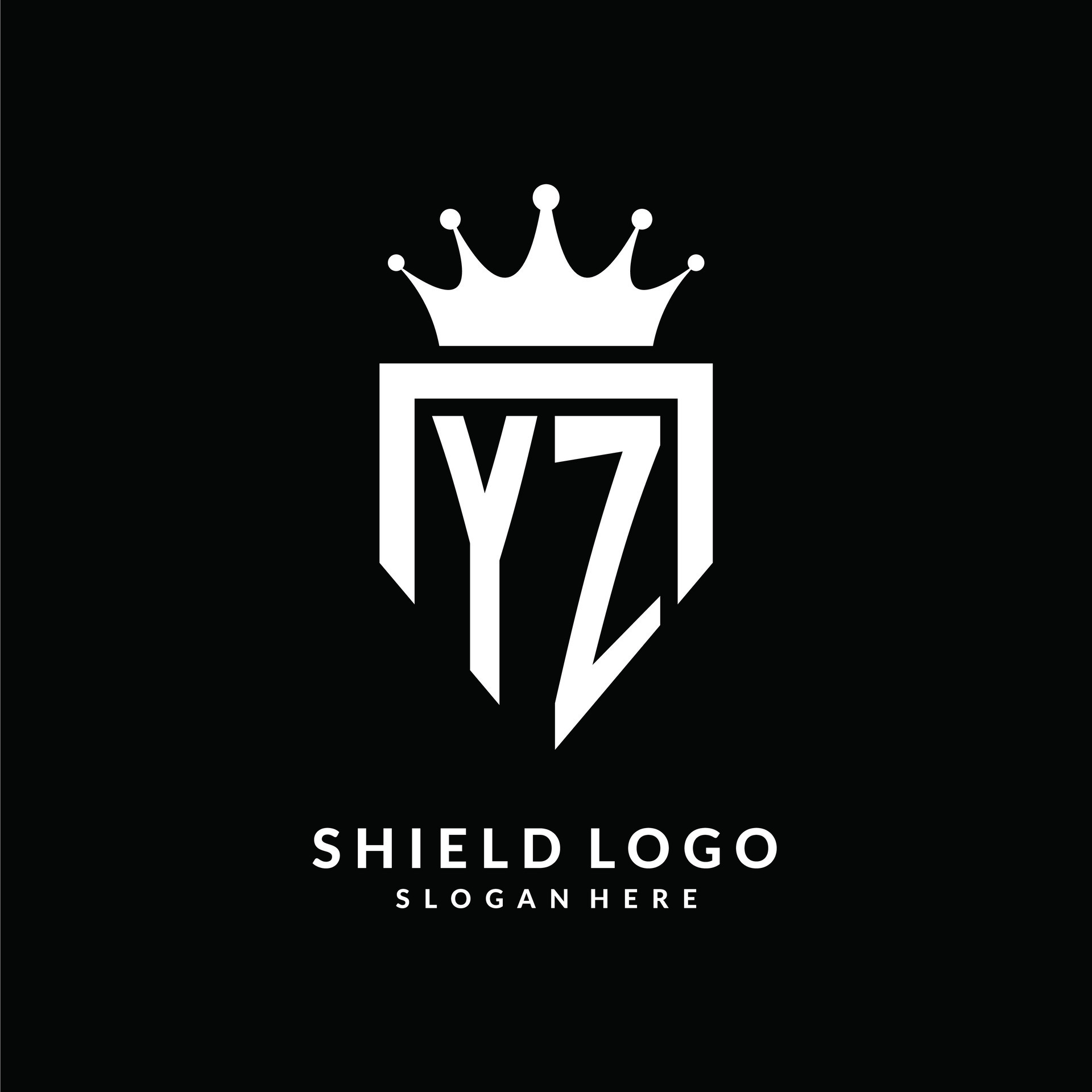 Letter YZ logo monogram emblem style with crown shape design template 27618919 Vector Art at ...