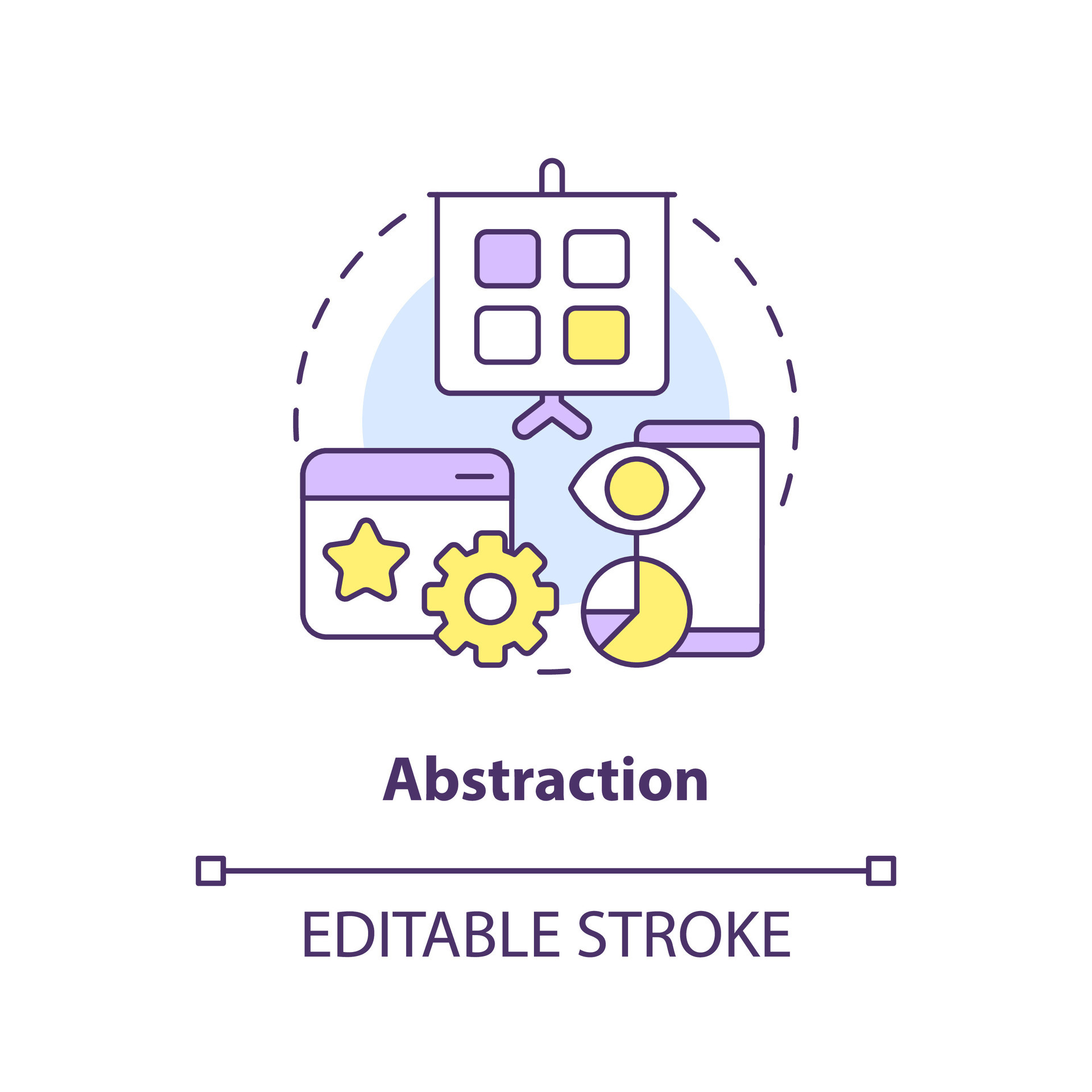 Abstraction Concept Icon Managing Complexity Abstract Idea Thin Line