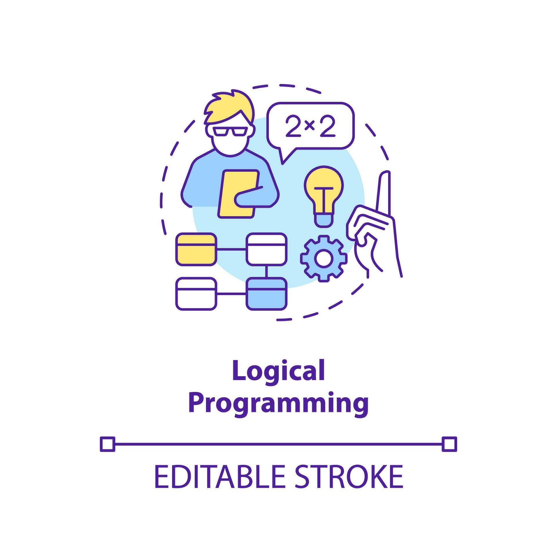 Logical programming concept icon. Coding paradigm type abstract idea ... Logical programming concept icon. Coding paradigm type abstract idea ...