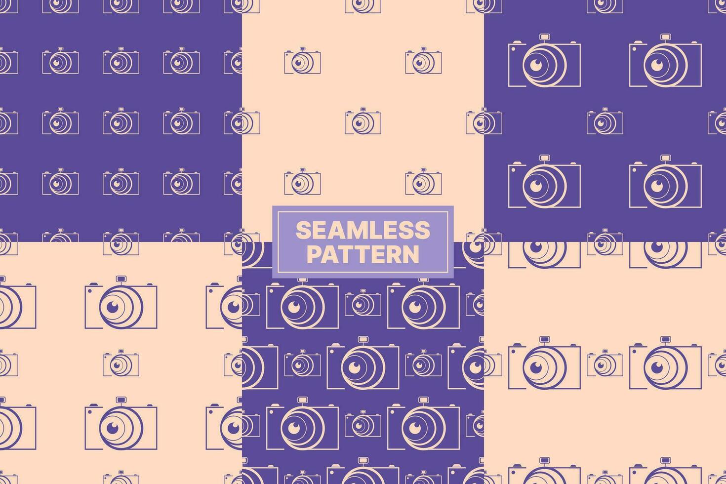 vector camera element seamless pattern collection 27621150 Vector Art at Vecteezy