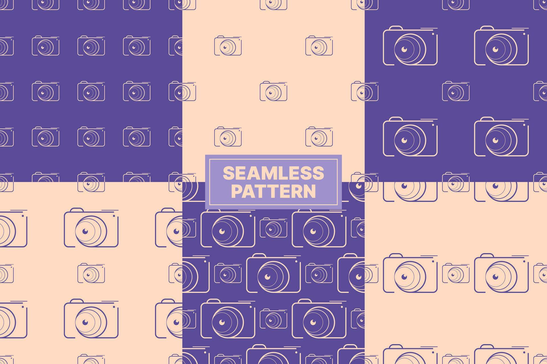 vector camera element seamless pattern collection 27621151 Vector Art ...