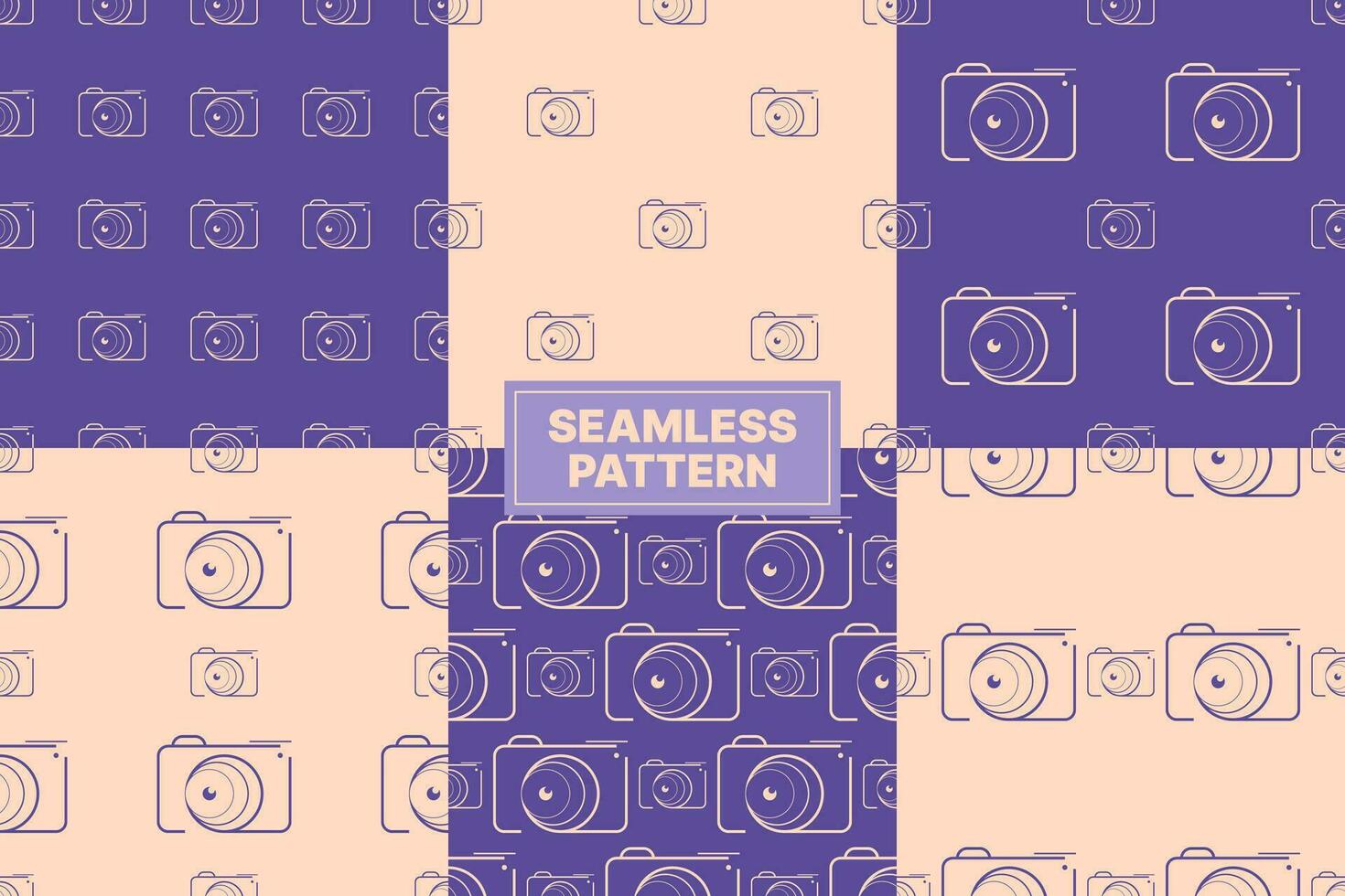 vector camera element seamless pattern collection 27621151 Vector Art at Vecteezy