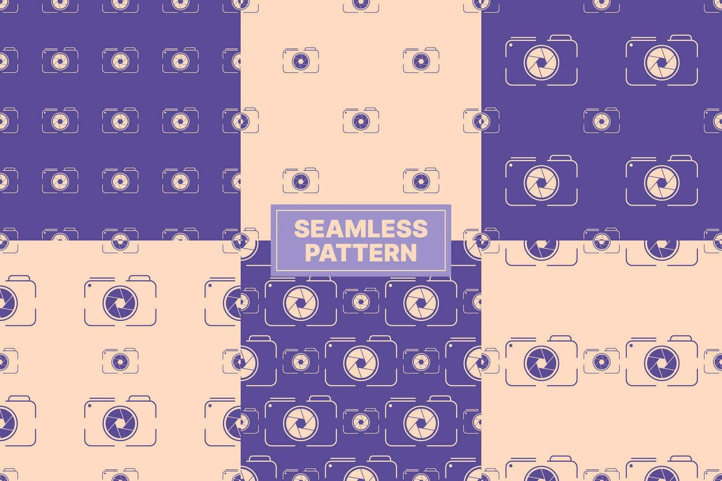 vector camera element seamless pattern collection 27621161 Vector Art ...