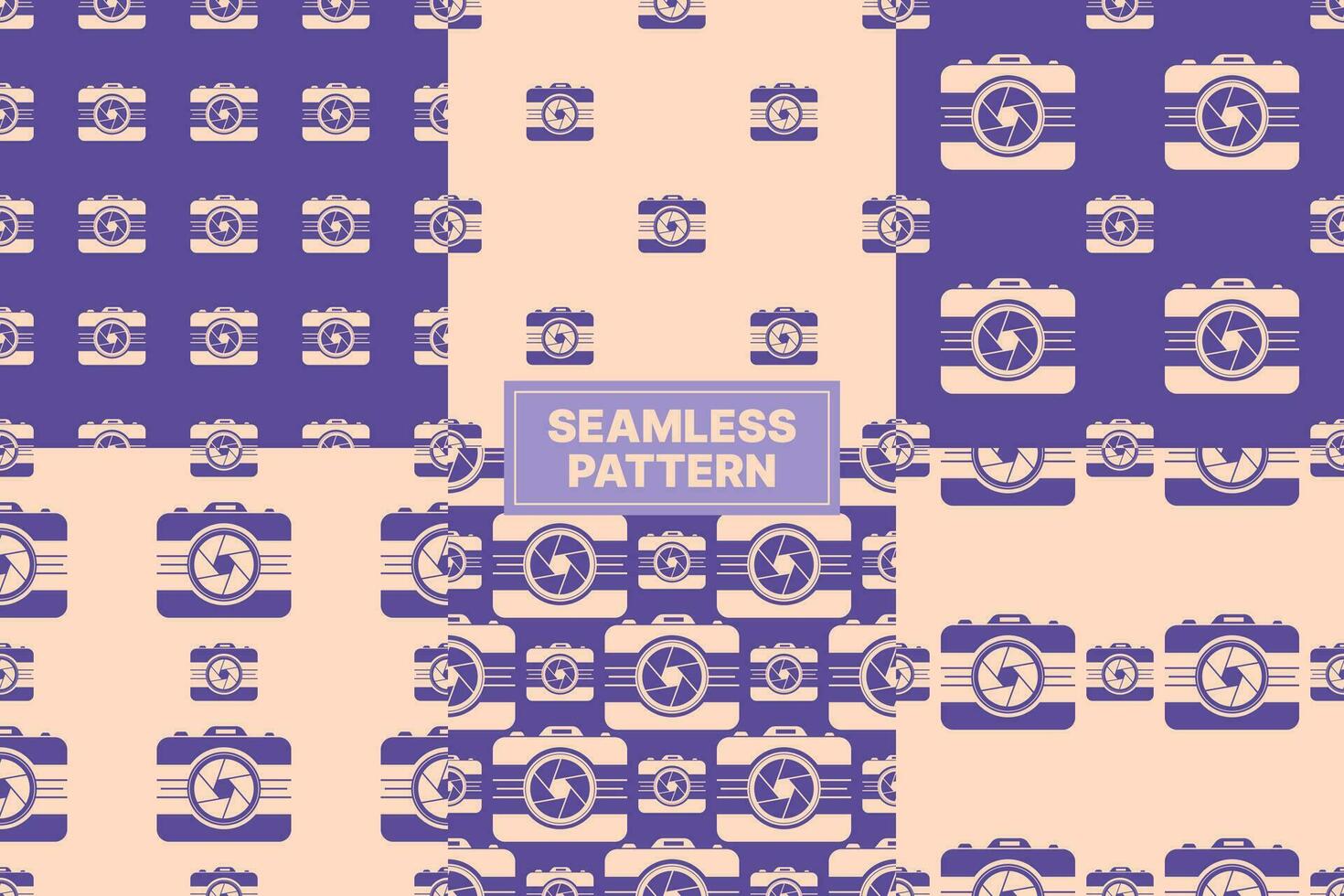 vector camera element seamless pattern collection 27621162 Vector Art ...