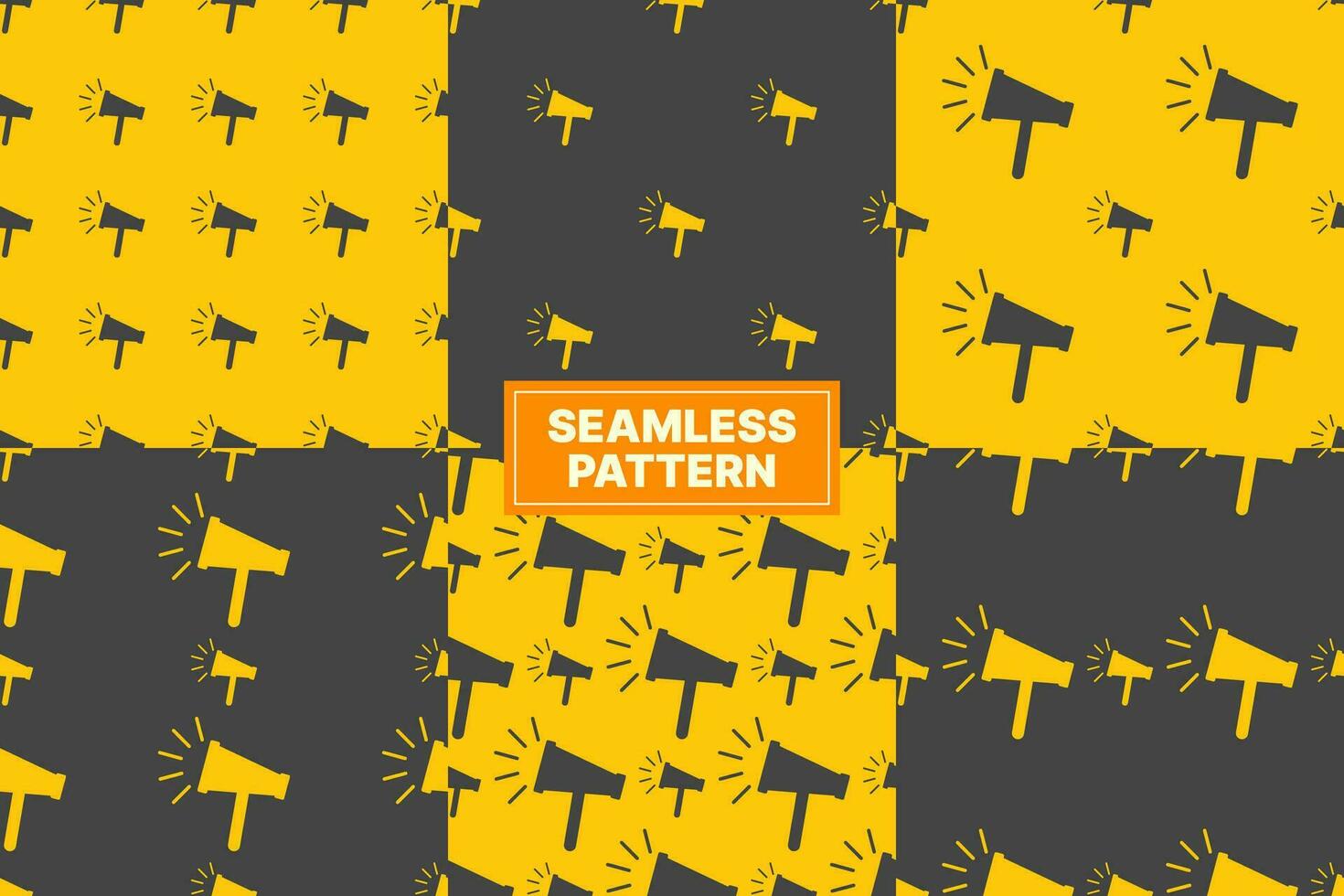 vector megaphone element seamless pattern collection 27621163 Vector Art at Vecteezy