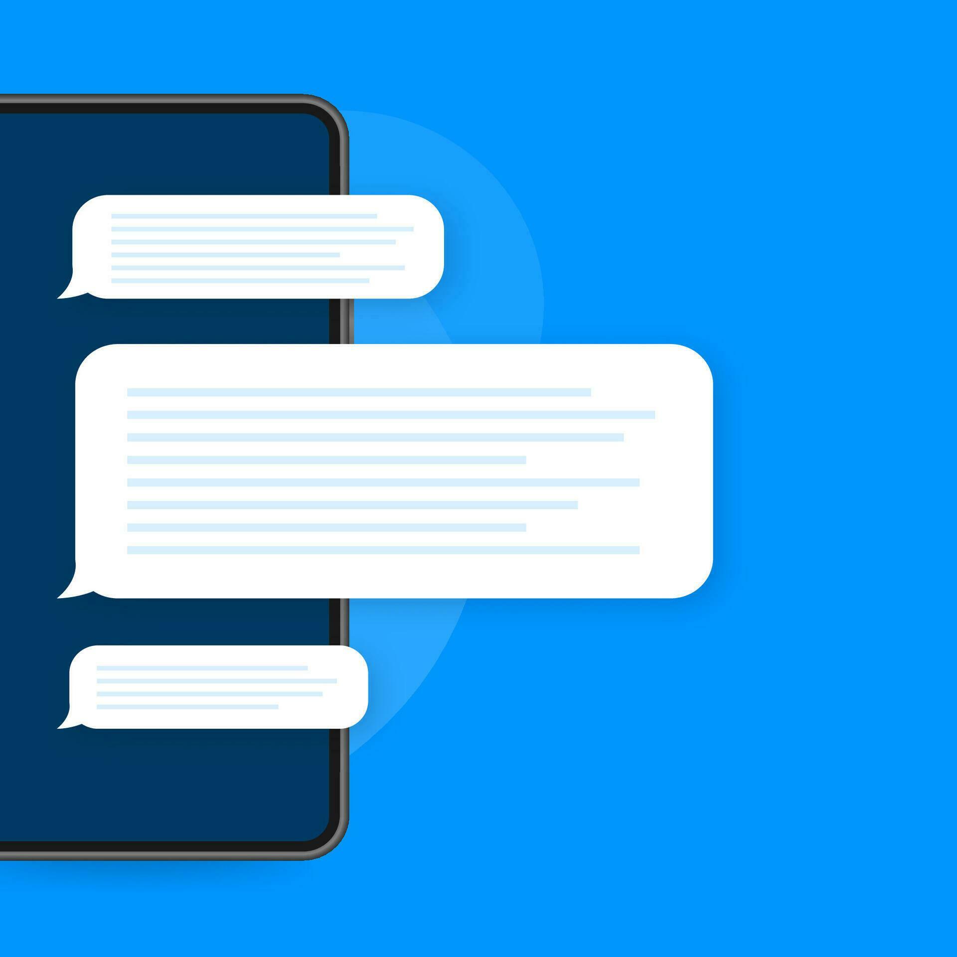 Flat Messages Bubbles. Chat interface. Message bubbles. 27621243 Vector Art at Vecteezy