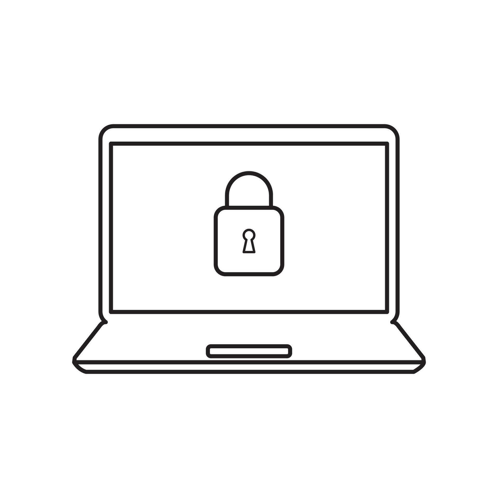 Security Computer Lock Icon Logo Design Element 27622113 Vector Art At
