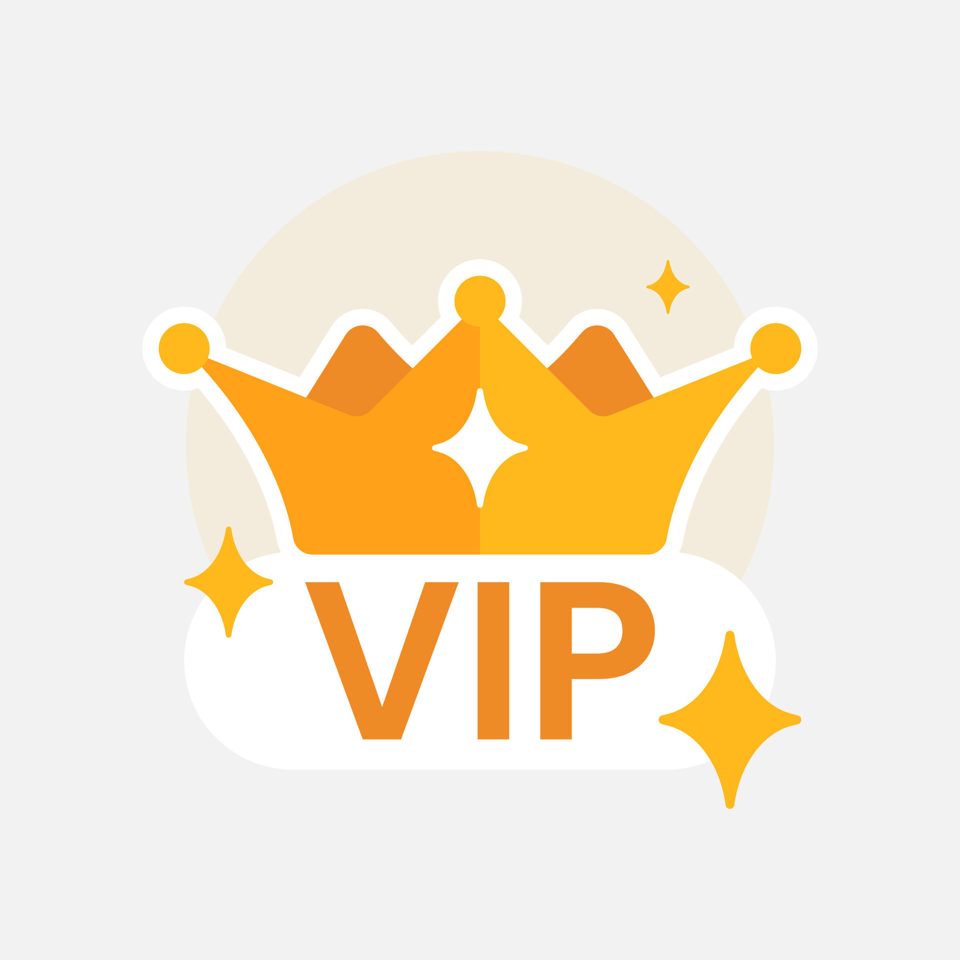 VIP emblem, Premium account user concept illustration flat design ...
